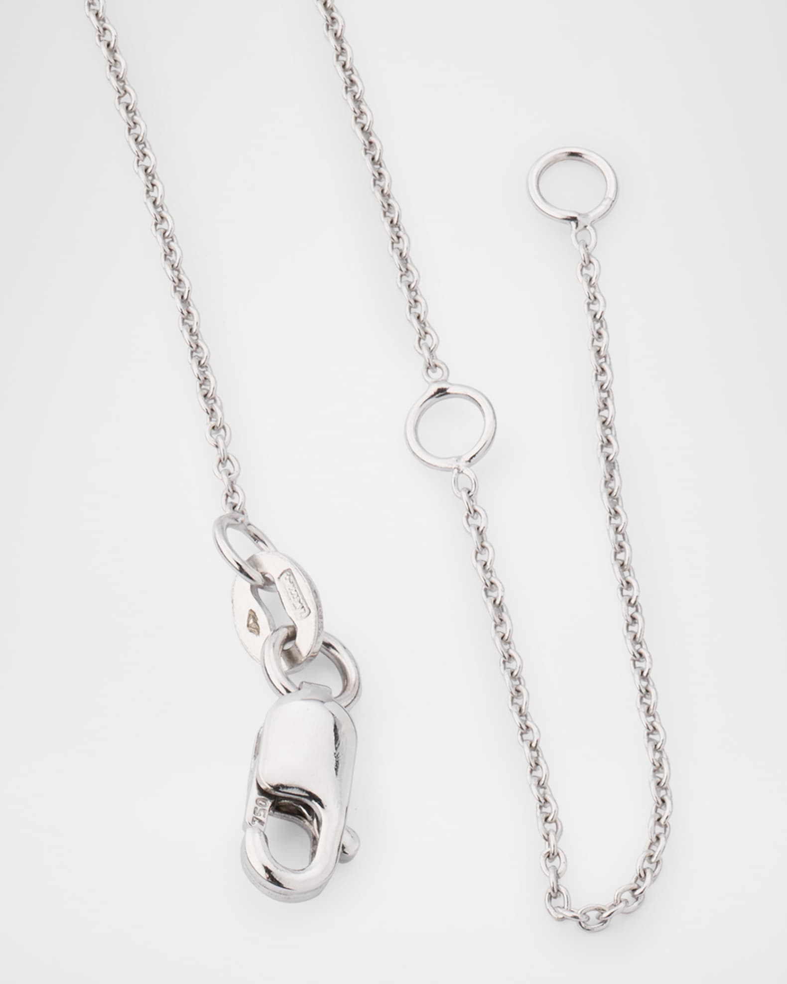 Roberto Coin 18K White Gold Diamond Peace Sign Hands Pendant Necklace ...