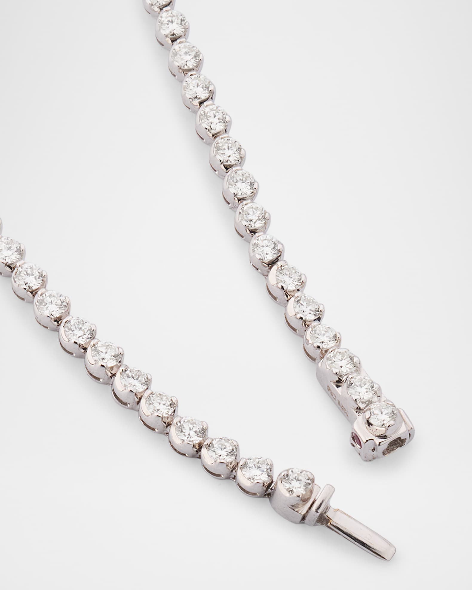 Roberto Coin 18K White Gold Diamond Tennis Necklace | Neiman Marcus