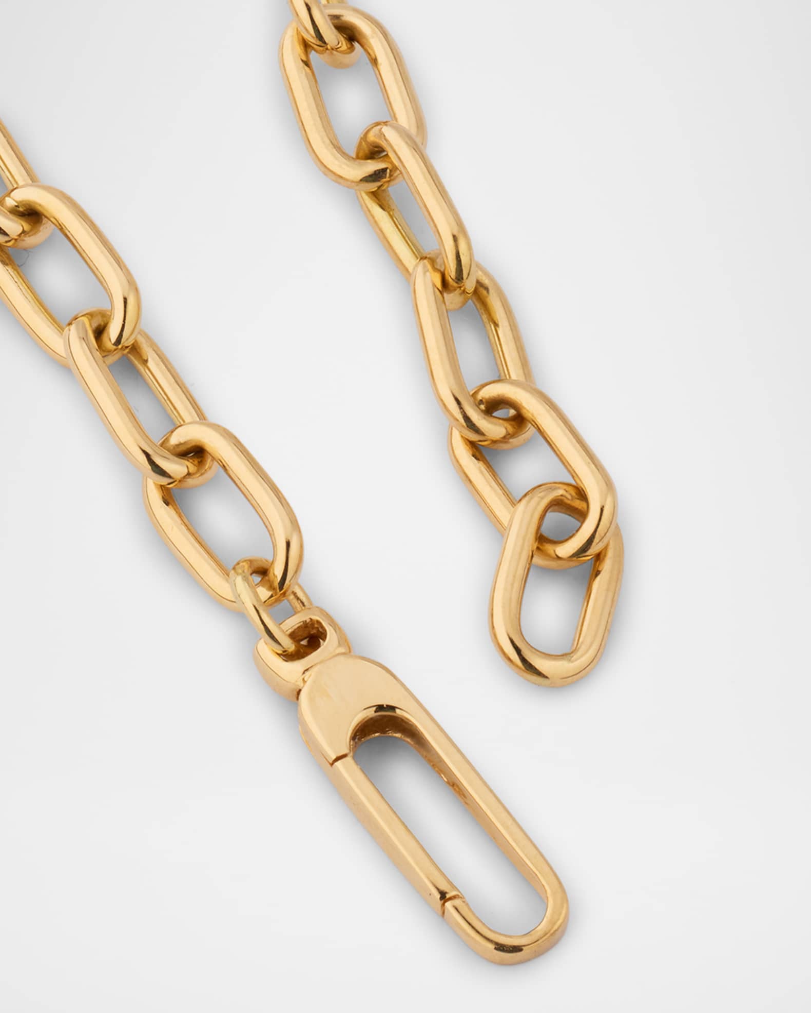 Roberto Coin 18K Gold Paperclip Necklace with Diamonds | Neiman Marcus