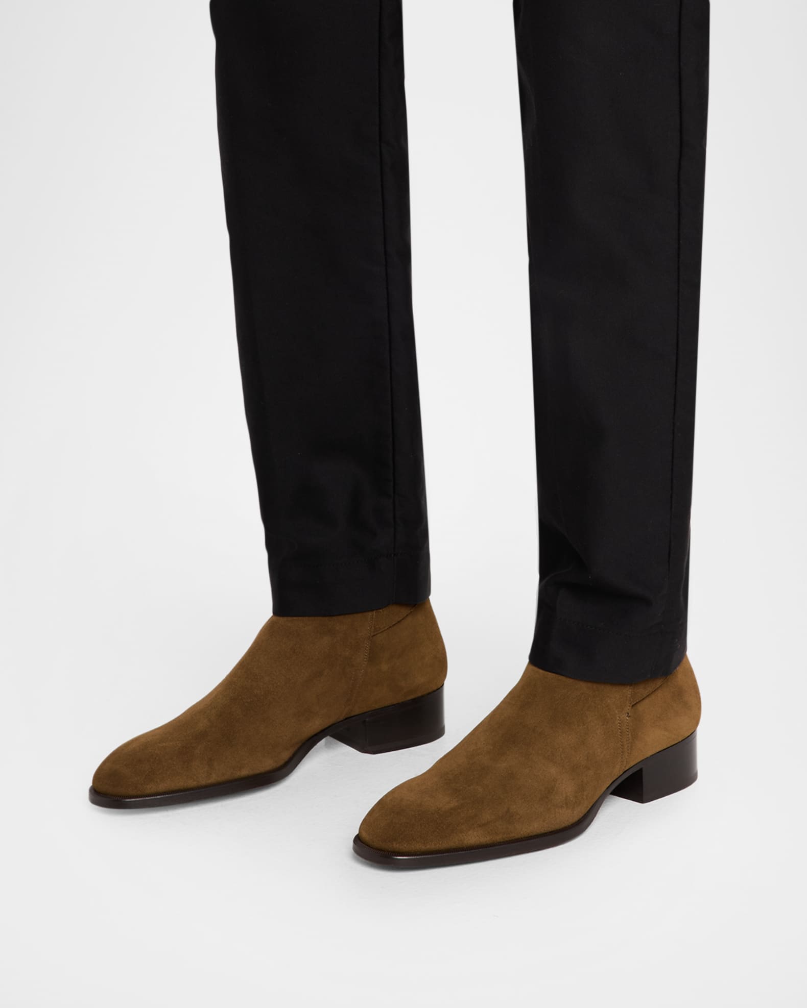 Dolce&Gabbana Men's Leather DG-Backstay Zip Ankle Boots | Neiman Marcus