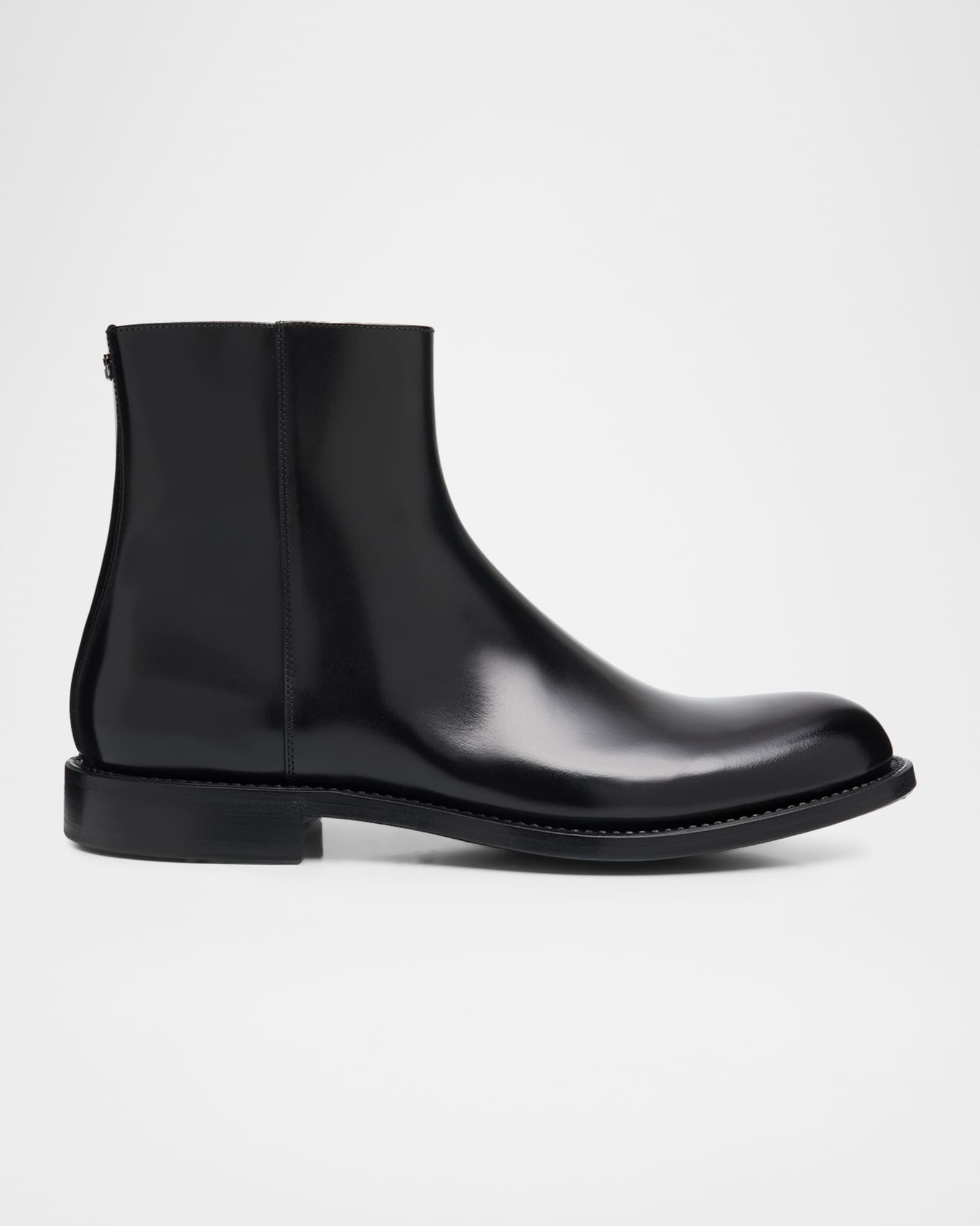 Dolce&Gabbana Men's Leather DG-Backstay Zip Ankle Boots | Neiman Marcus