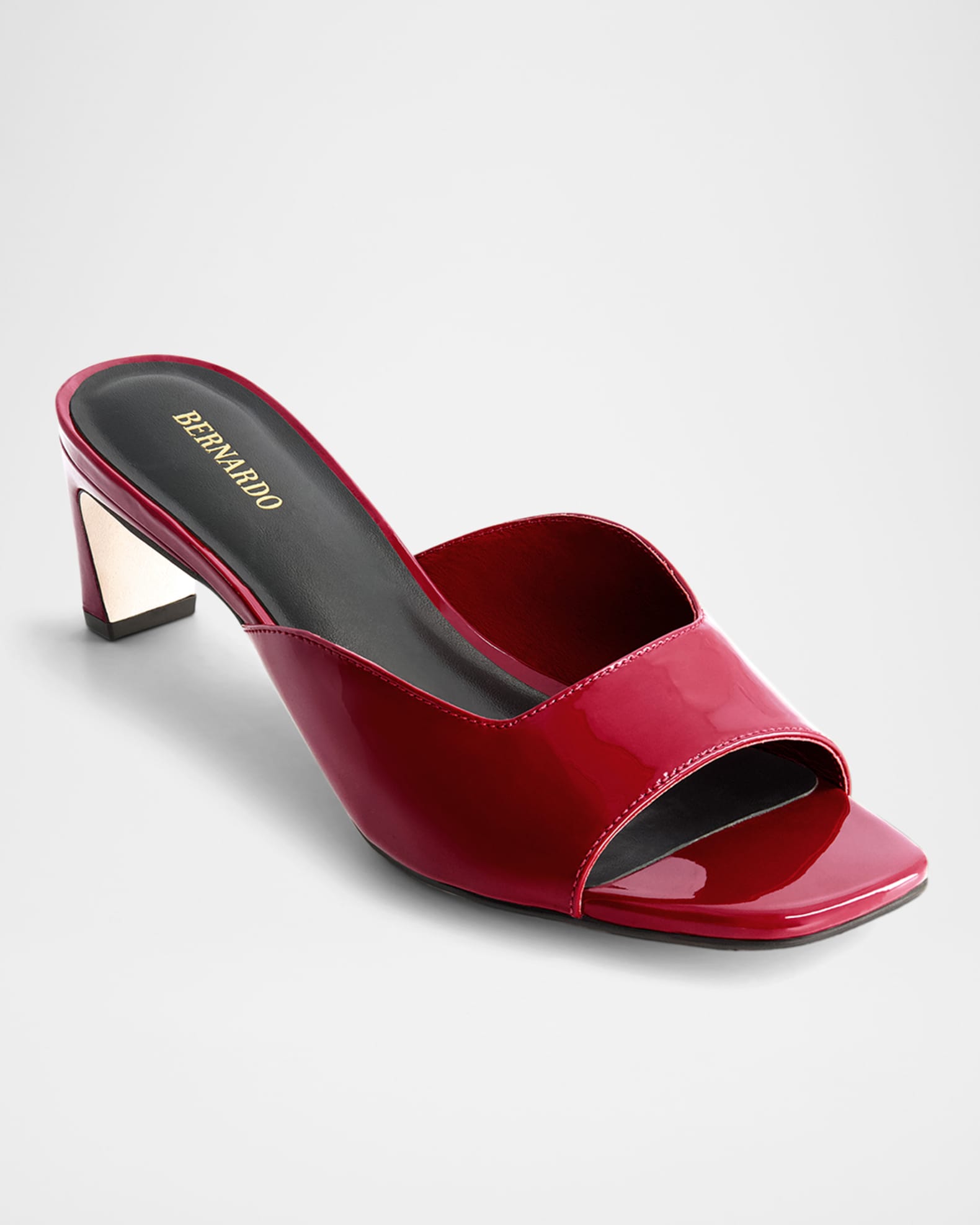 Bernardo Patent Leather Mule Sandals | Neiman Marcus