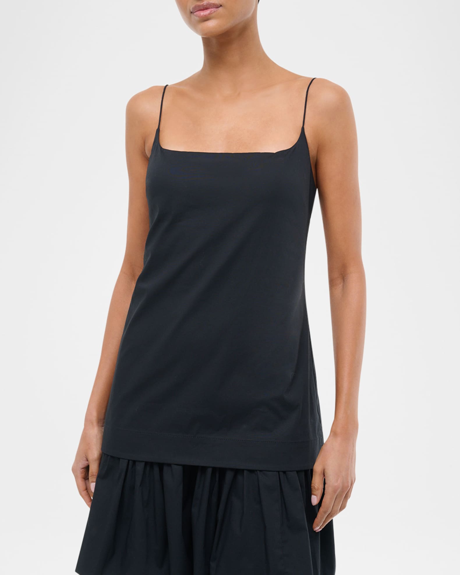 STAUD Ari Ruffled Drop-Waist Mini Dress | Neiman Marcus