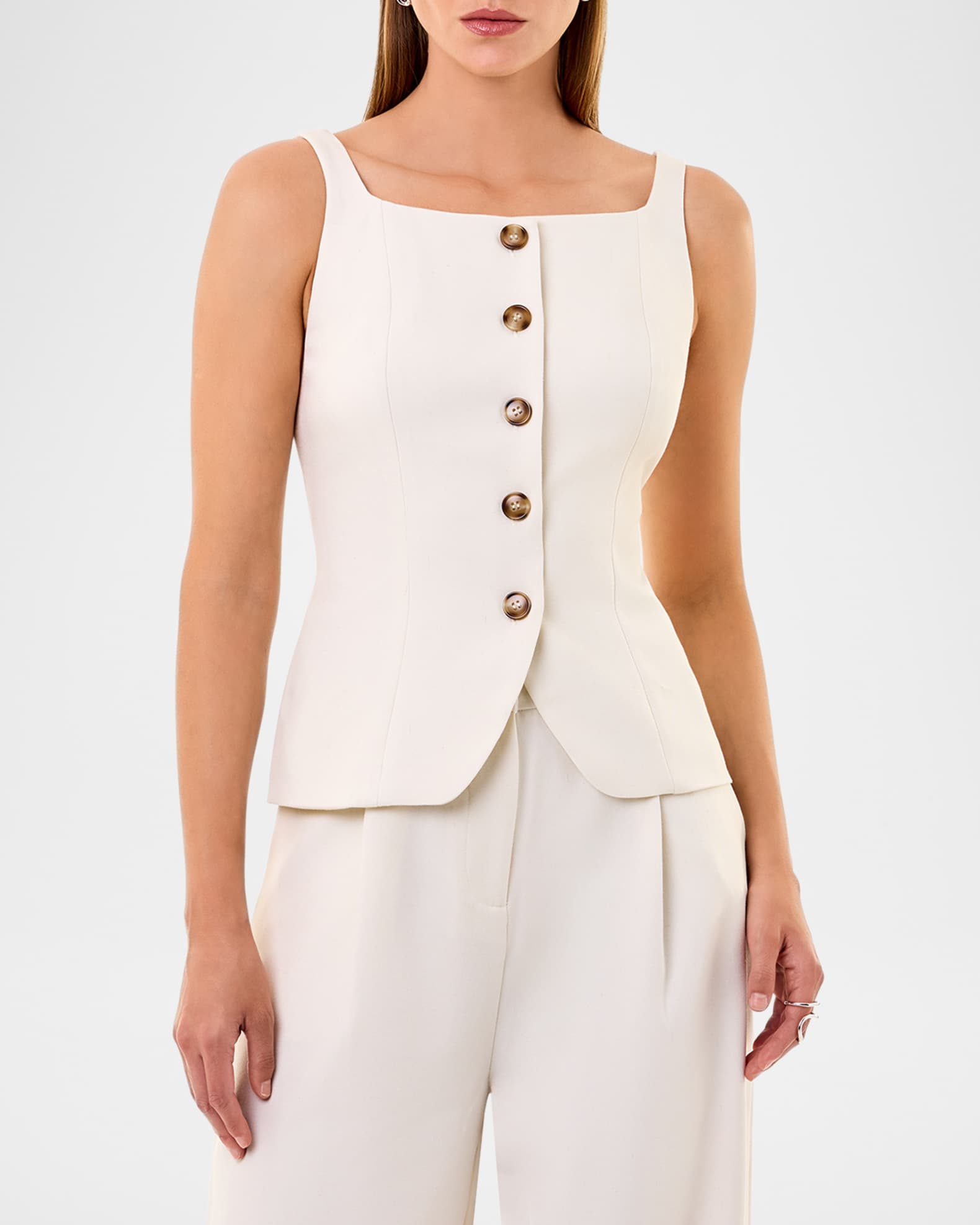 NICHOLAS Sabina Tailored Button-Down Top | Neiman Marcus