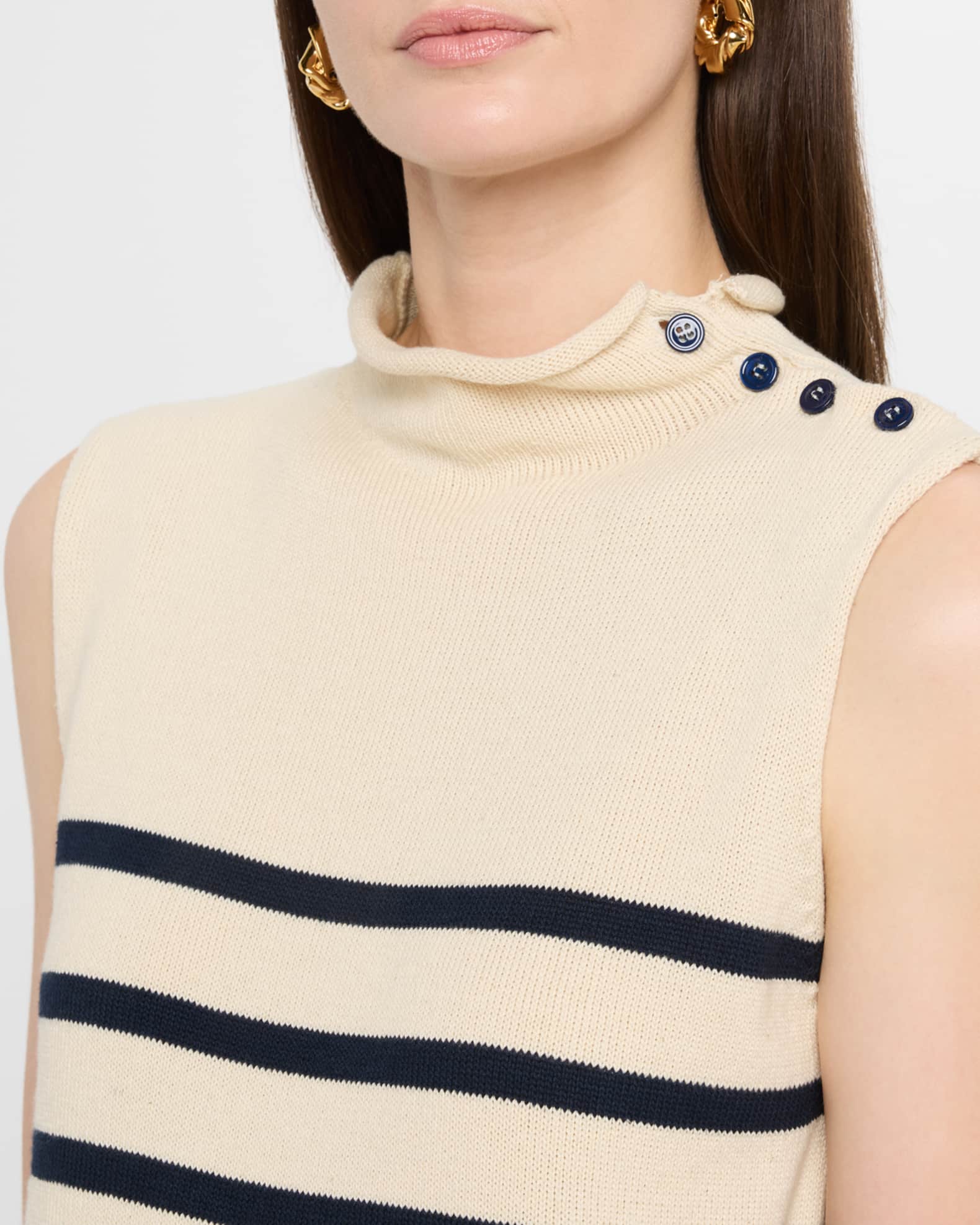 Weekend Max Mara Trofeo Striped Cotton Knit Top | Neiman Marcus