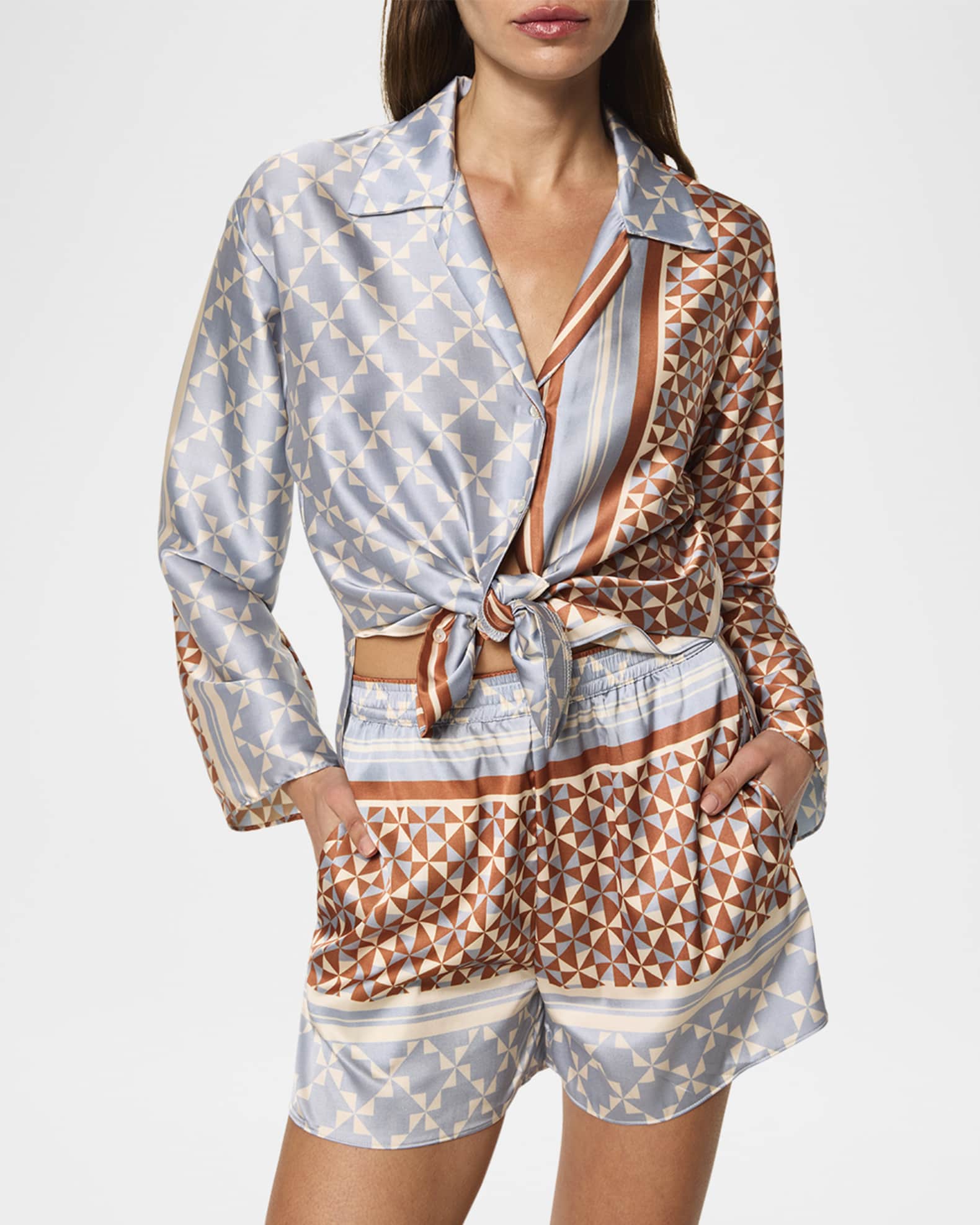 MISA Los Angeles Elam Satin Shorts | Neiman Marcus