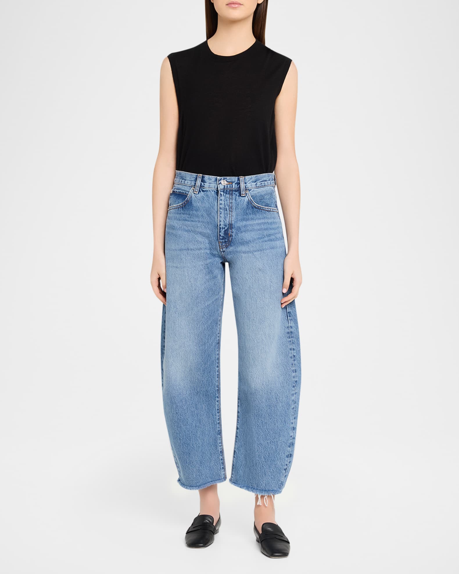 FRAME The Bubble Crop Jeans | Neiman Marcus