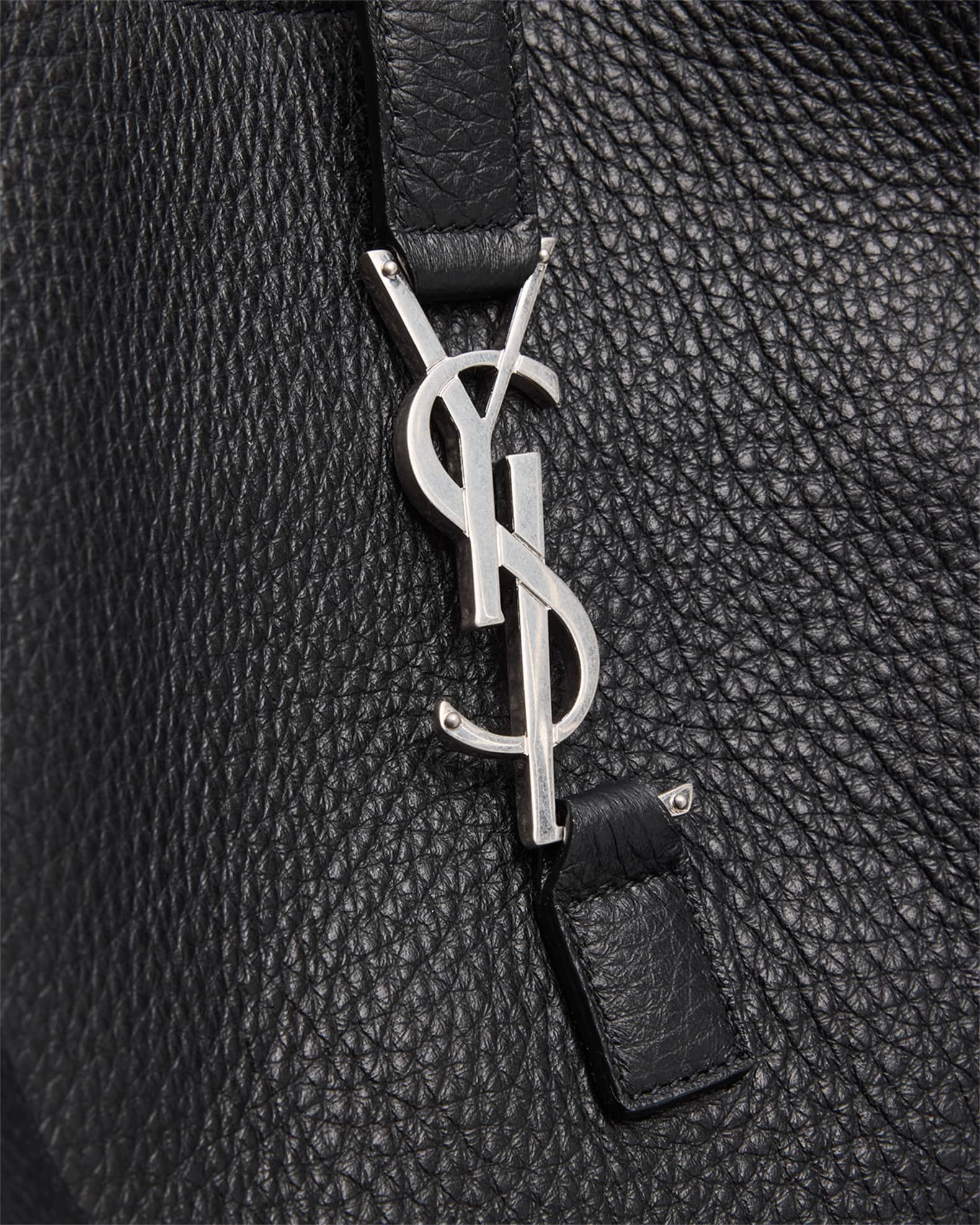 Saint Laurent Bea YSL Tote Bag in Deer Leather | Neiman Marcus