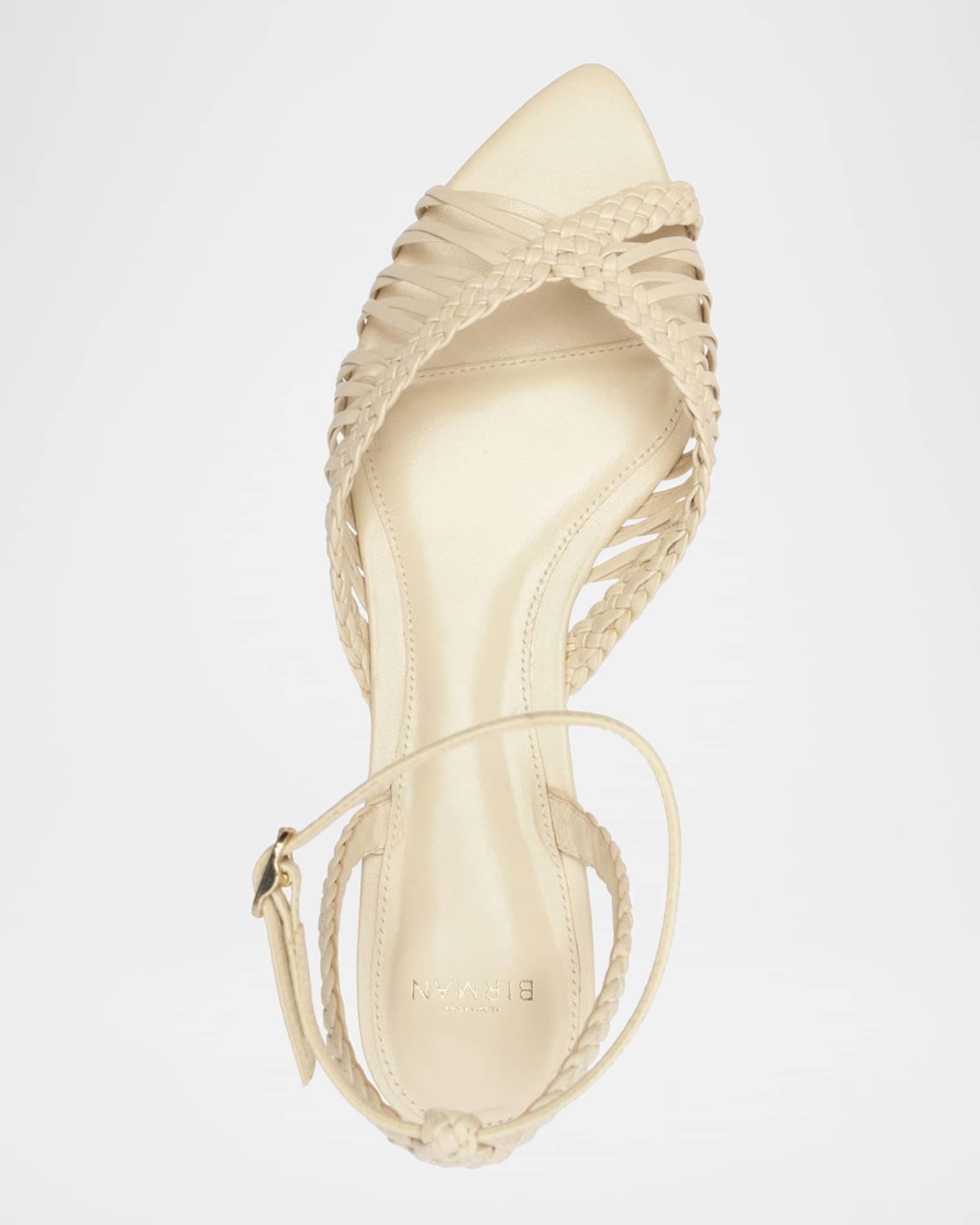 Alexandre Birman Agatha Braided Leather Flat Sandals | Neiman Marcus