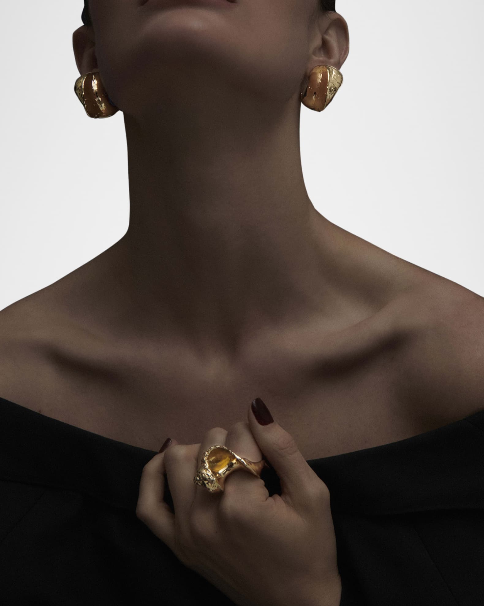 DEMARSON Shell Statement Earrings | Neiman Marcus