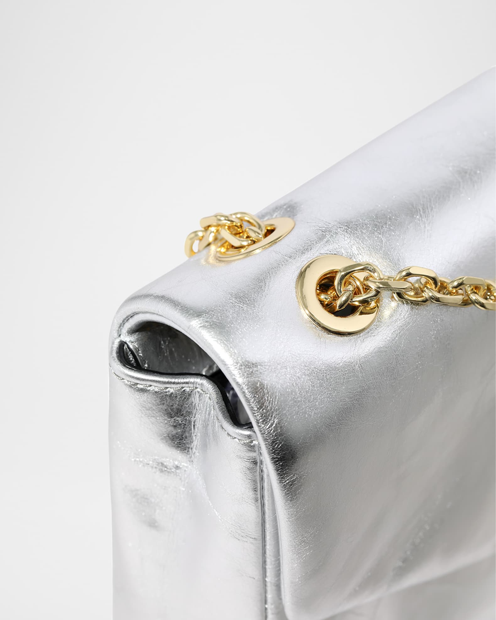Alexis Bittar The Angular Metallic Leather Shoulder Bag | Neiman Marcus