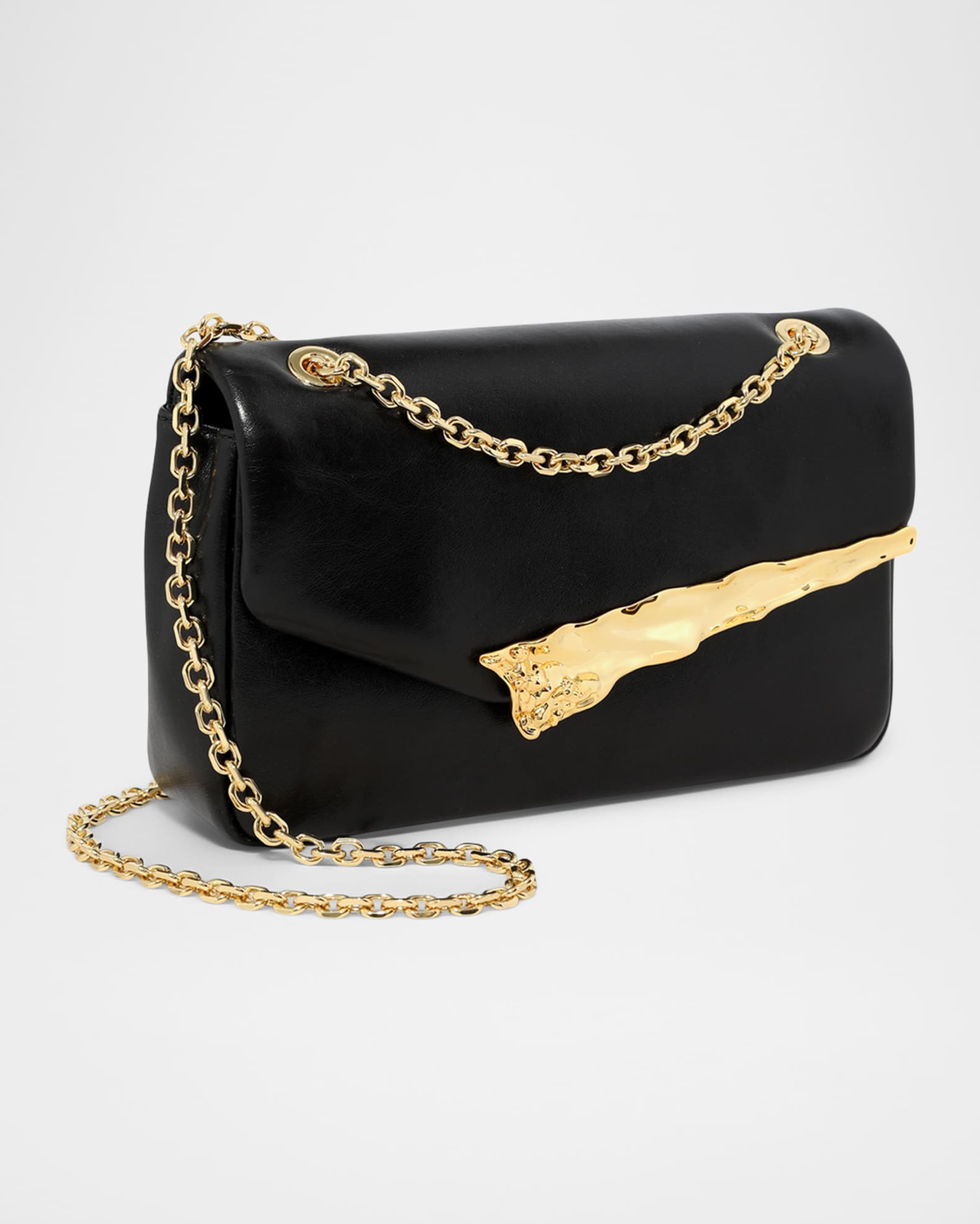 Alexis Bittar The Angular Leather Shoulder Bag | Neiman Marcus