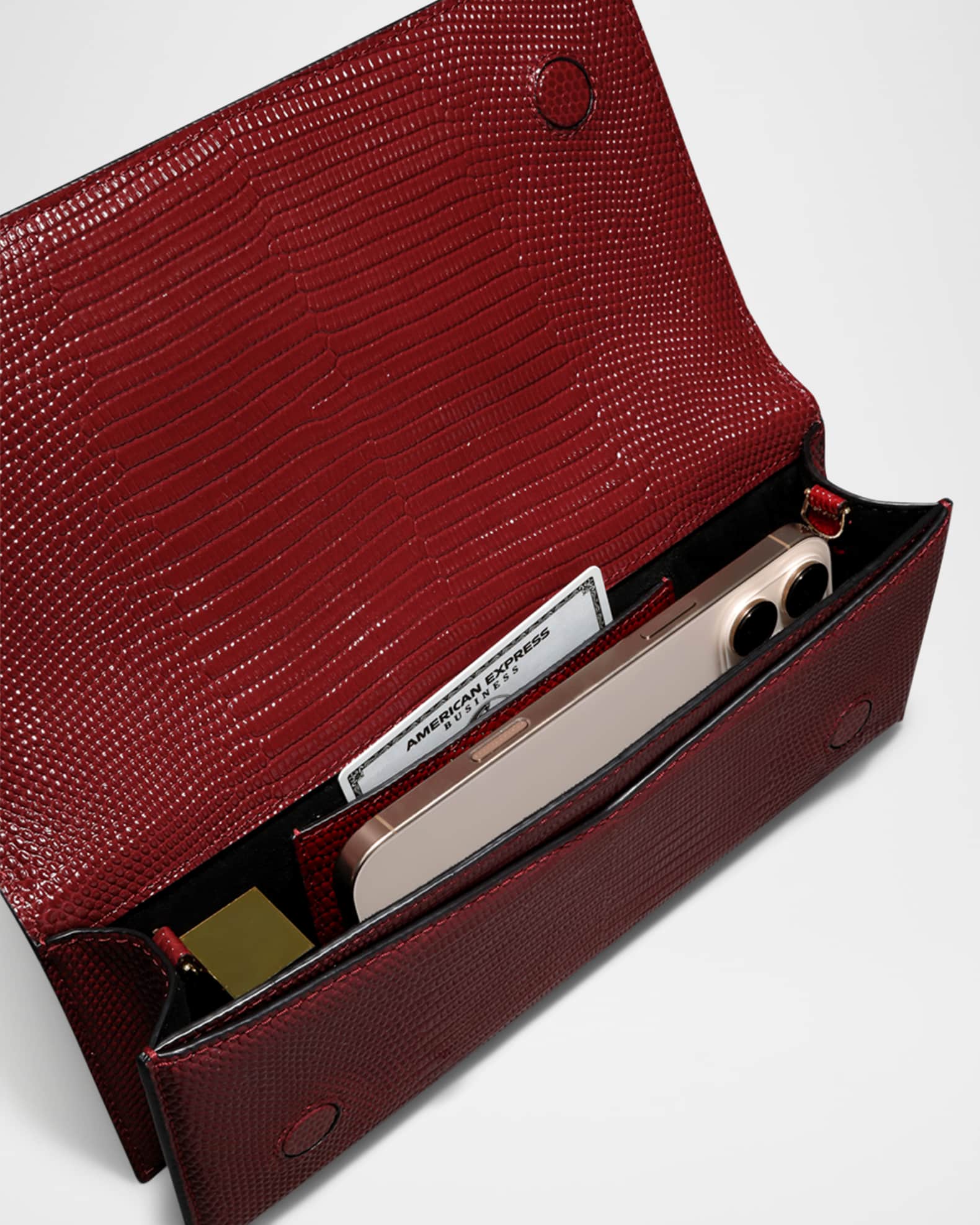 Alexis Bittar Twisted Side Handle Metallic Leather Clutch Bag | Neiman ...