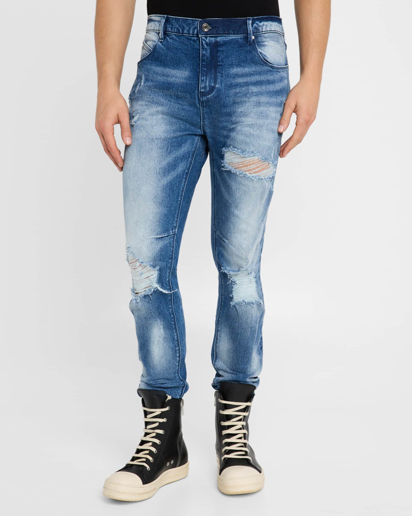 RTA Men's Clayton Distressed Jeans | Neiman Marcus