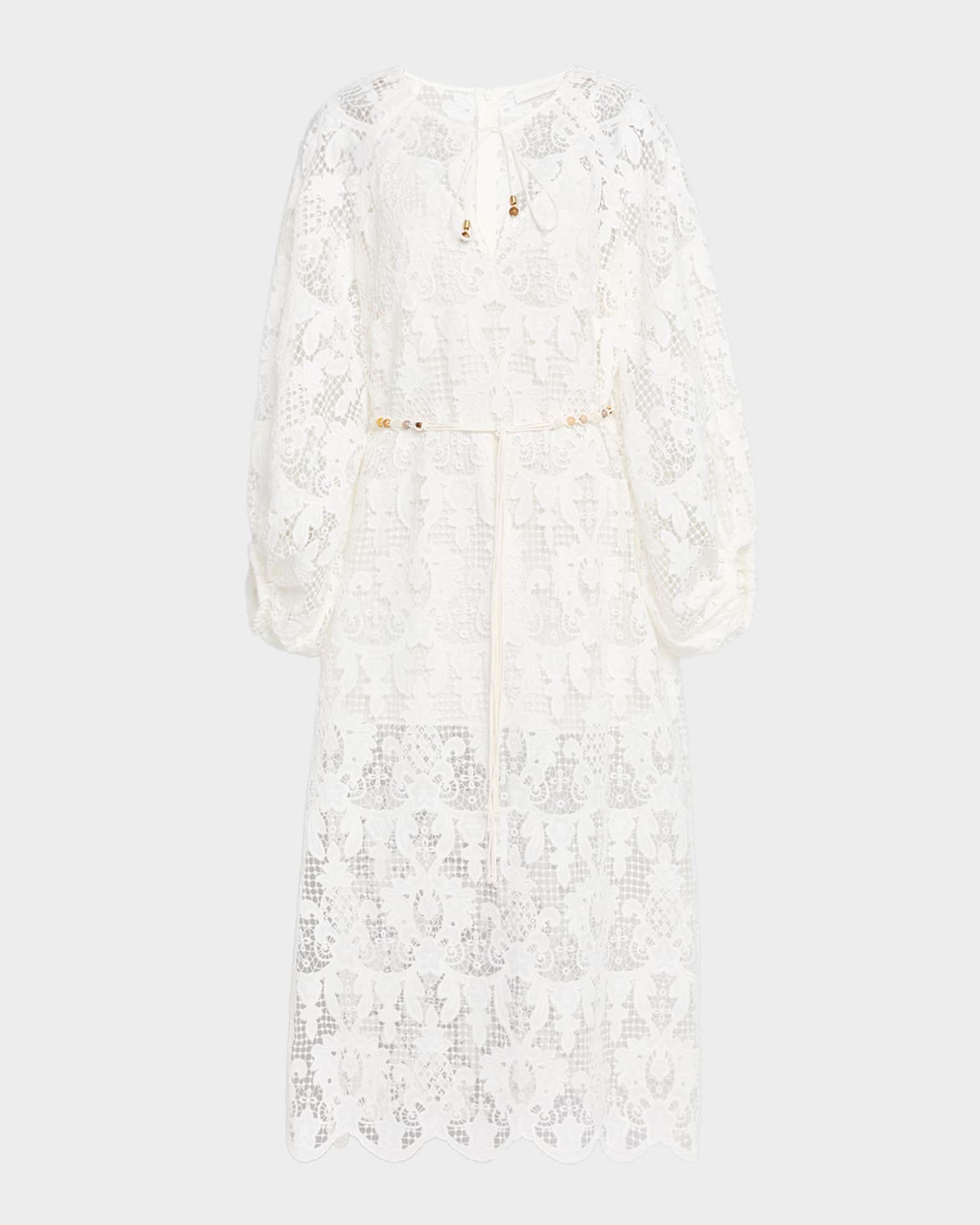 Zimmermann Coco Lace Midi Dress | Neiman Marcus