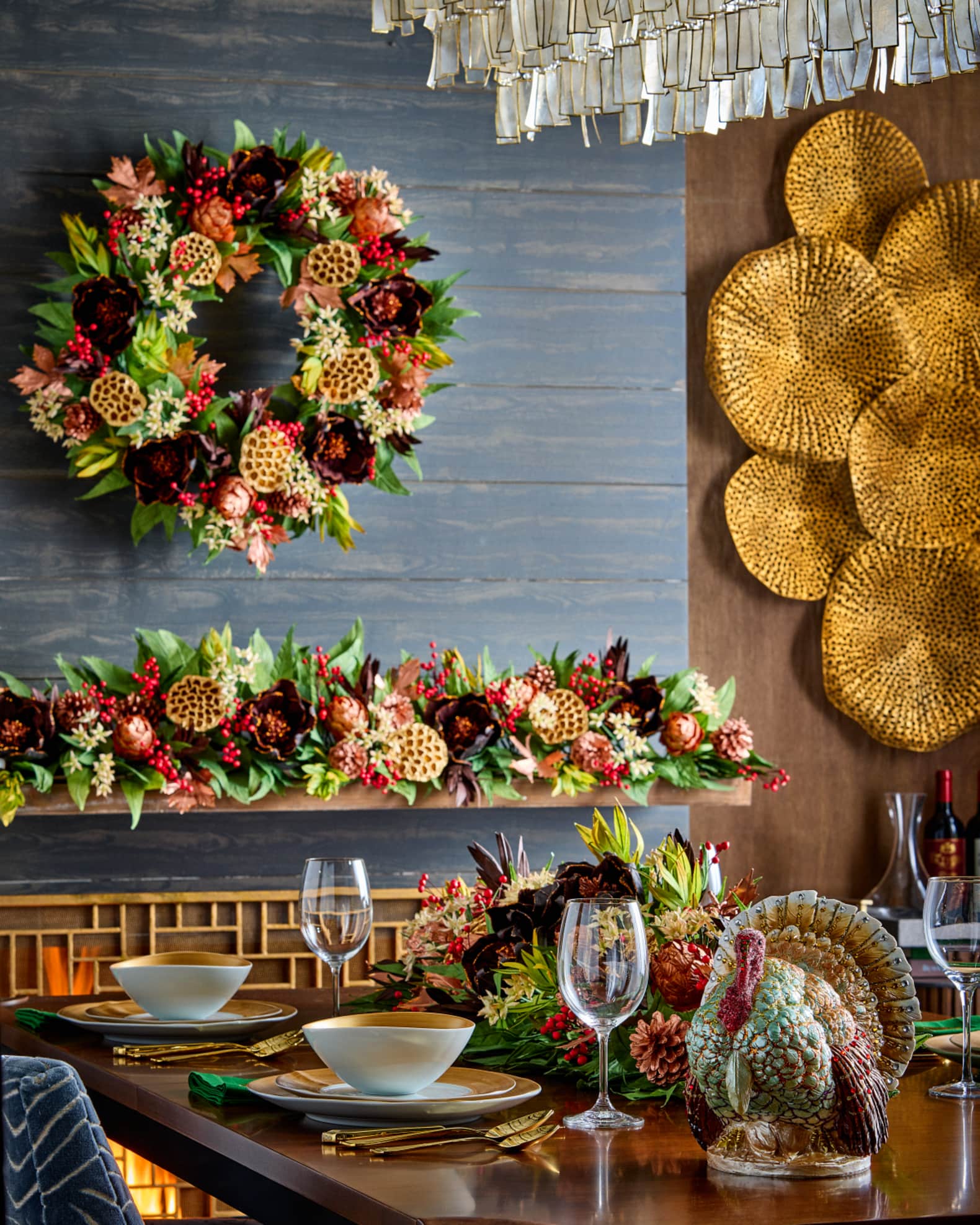 Sweet Savannah Jeweled Turkey Thanksgiving Decor | Neiman Marcus