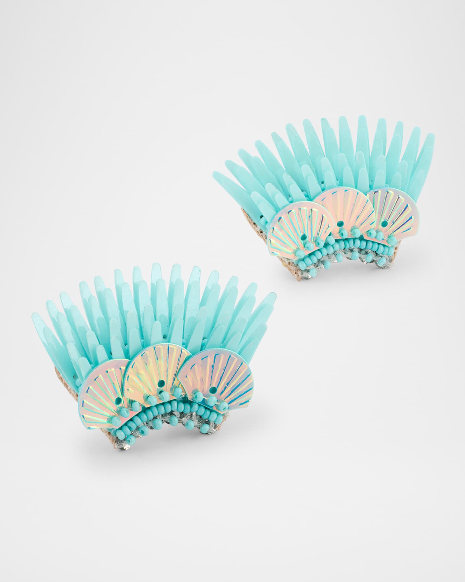 Mignonne Gavigan Shell Sequined Mini Madeline Earrings | Neiman Marcus