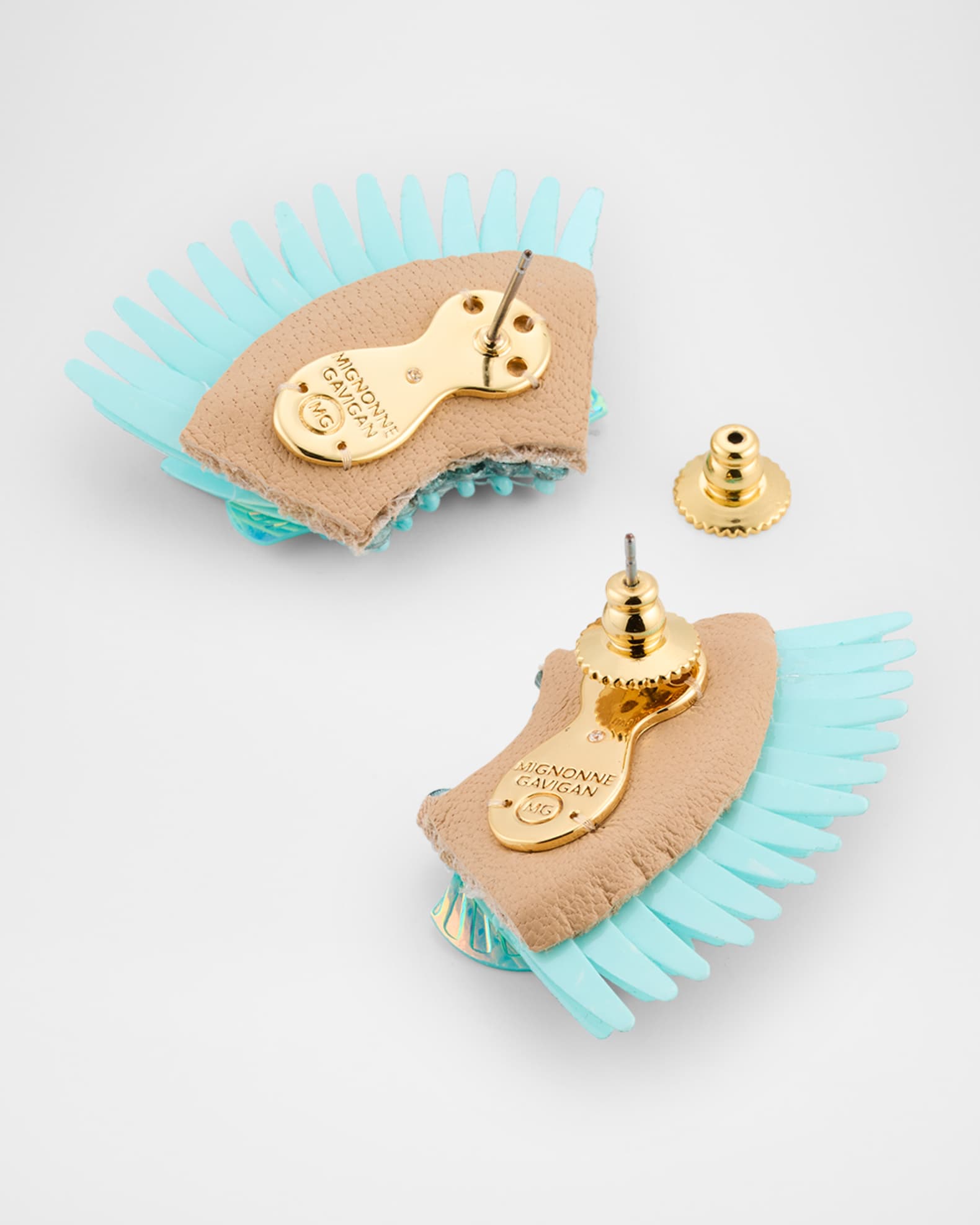 Mignonne Gavigan Shell Sequined Mini Madeline Earrings | Neiman Marcus