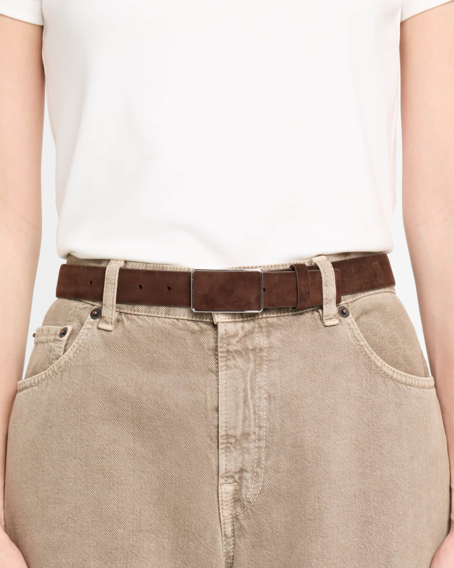 Tory Burch Suede Plate Belt | Neiman Marcus