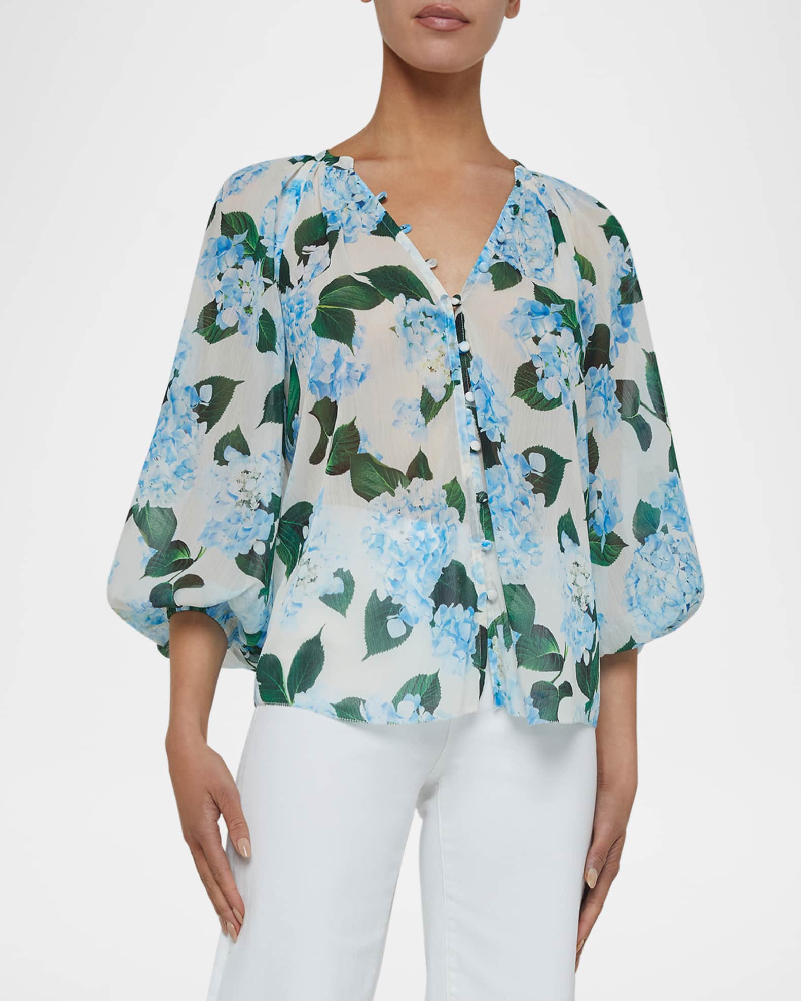 L'Agence Teagan Dolman-Sleeve Blouse | Neiman Marcus