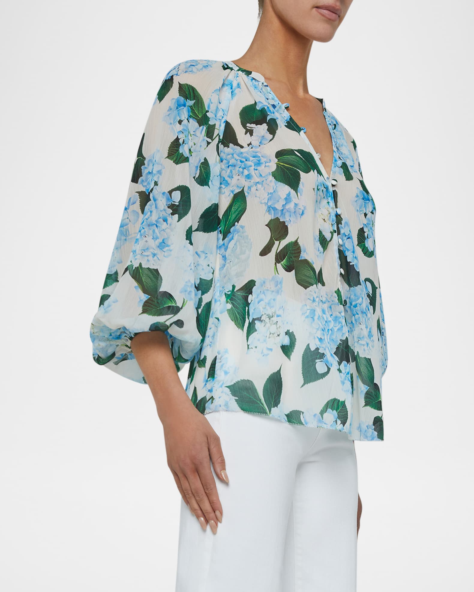 L'Agence Teagan Dolman-Sleeve Blouse | Neiman Marcus