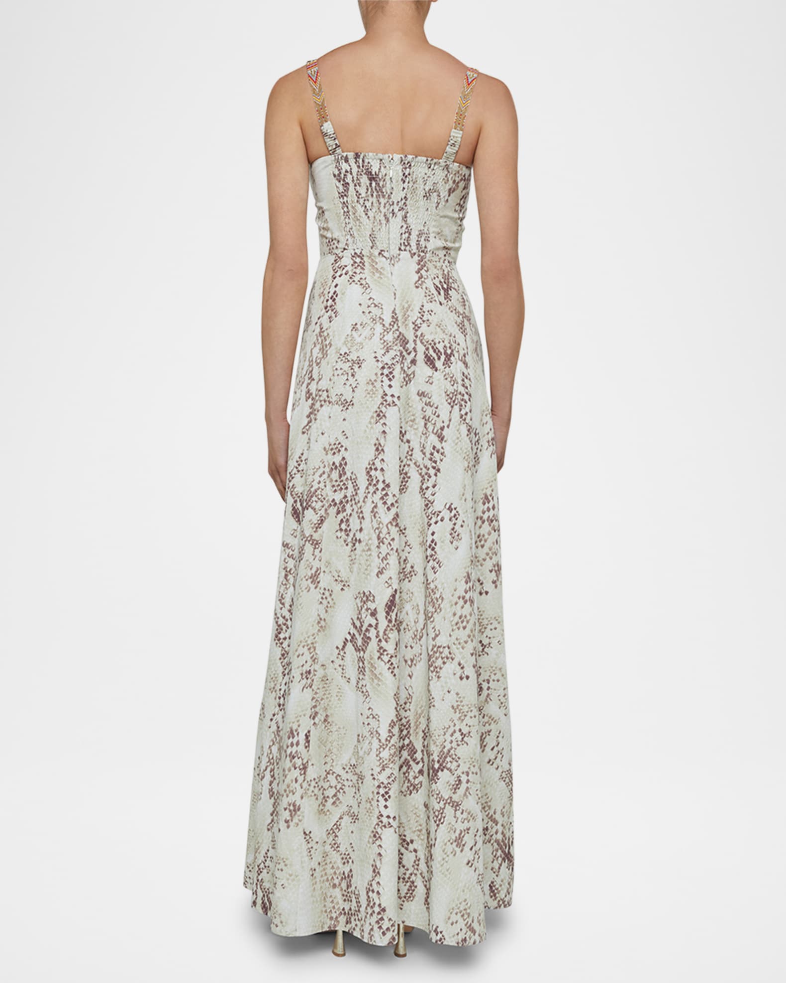 L'Agence Sutton Snake Maxi Dress | Neiman Marcus