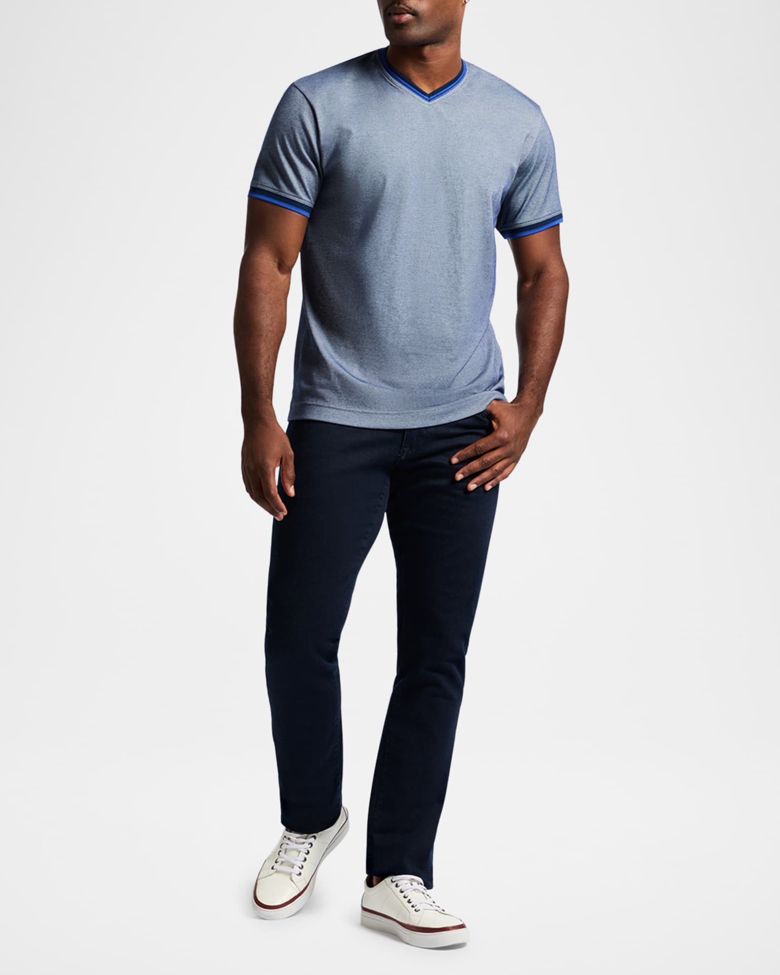 Robert Graham Men's Holton V-Neck T-Shirt | Neiman Marcus