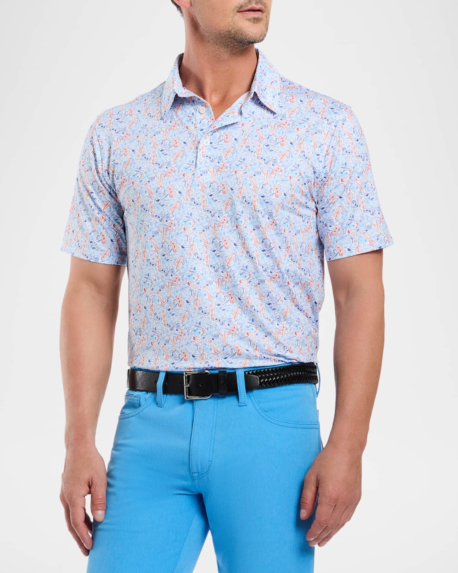 Robert Graham Men's Boozy Bogey Polo Shirt | Neiman Marcus