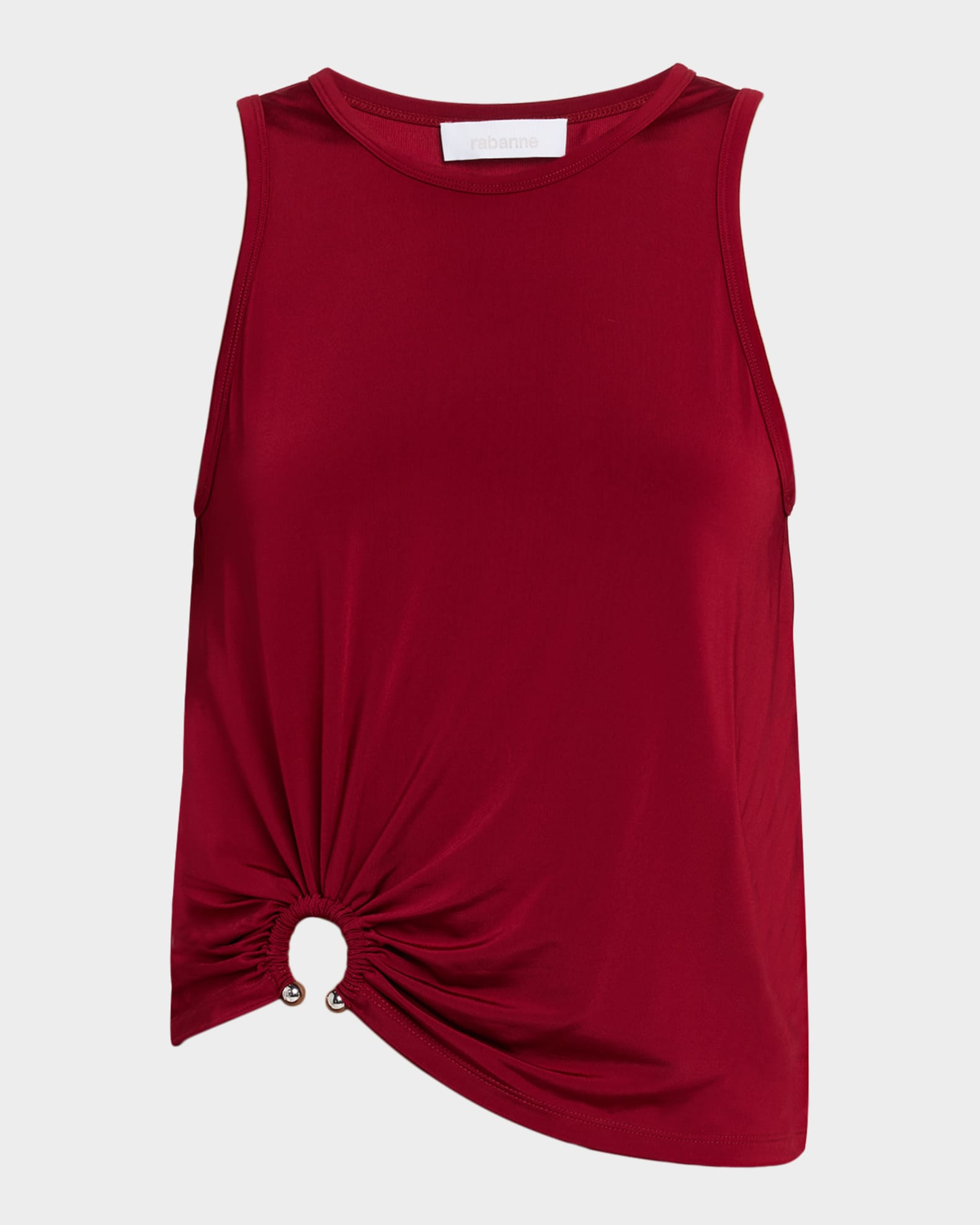 Rabanne Gathered O-Ring Tank Top | Neiman Marcus