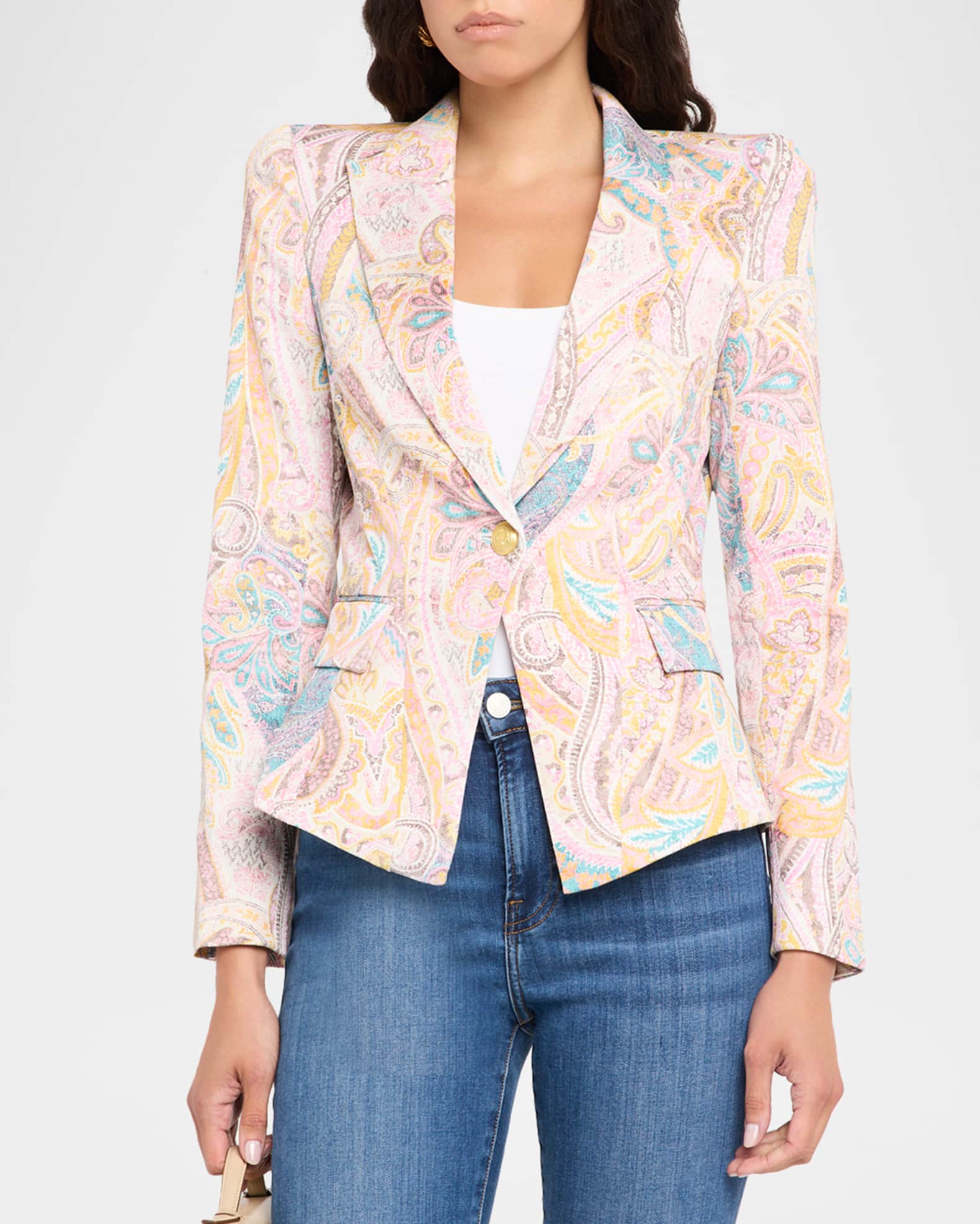 L'Agence Kaisley Western Paisley Blazer | Neiman Marcus