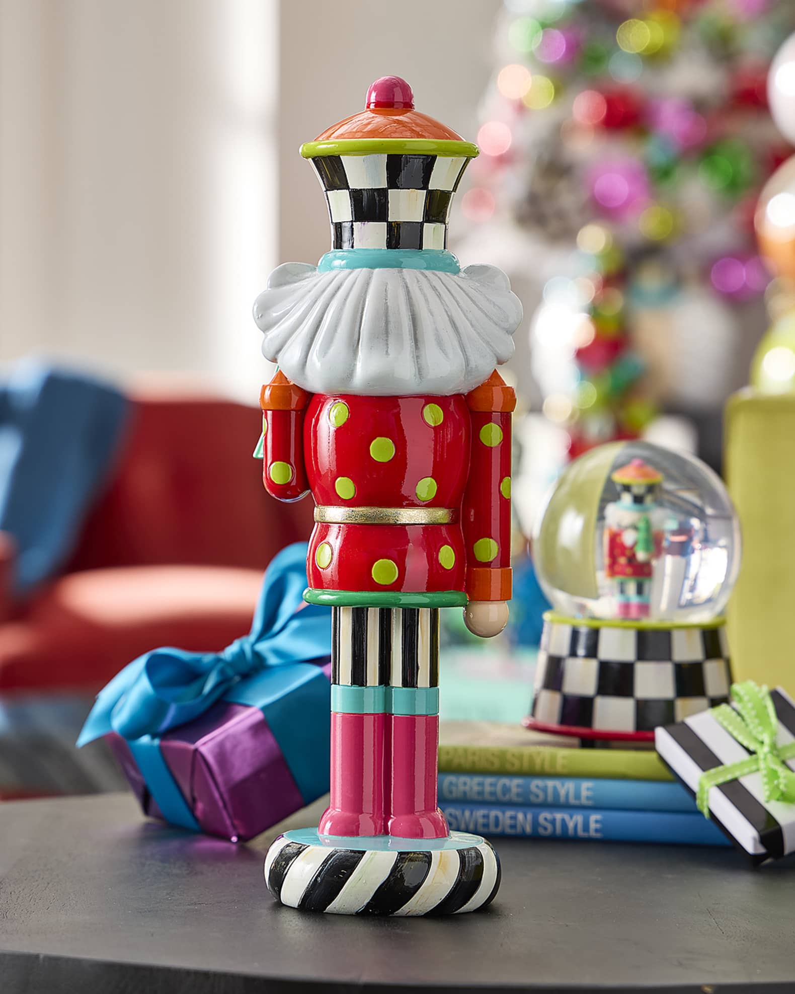 MacKenzie-Childs Confetti Christmas Nutcracker Figure | Neiman Marcus