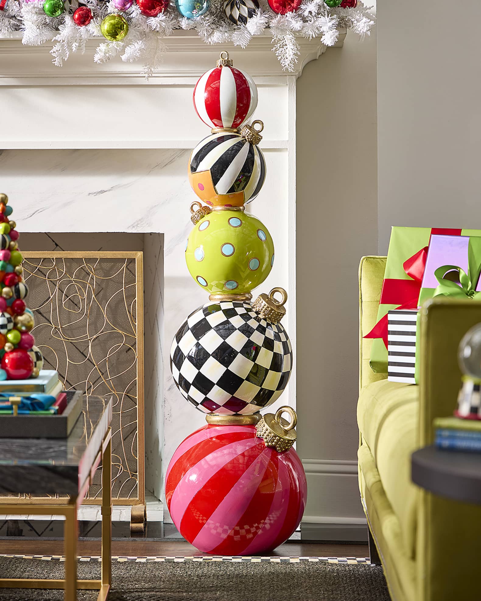 MacKenzie-Childs Confetti Christmas Trophy Finial Decoration | Neiman ...