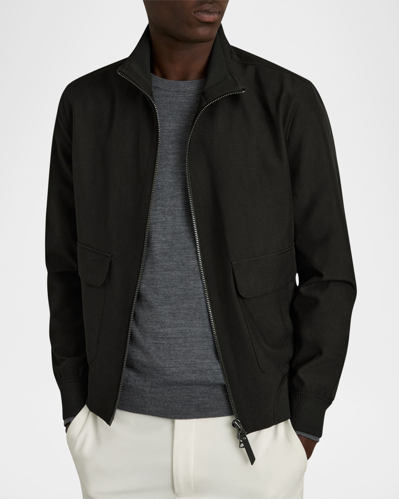 Reiss Men's Funnel-Neck Zip Jacket | Neiman Marcus