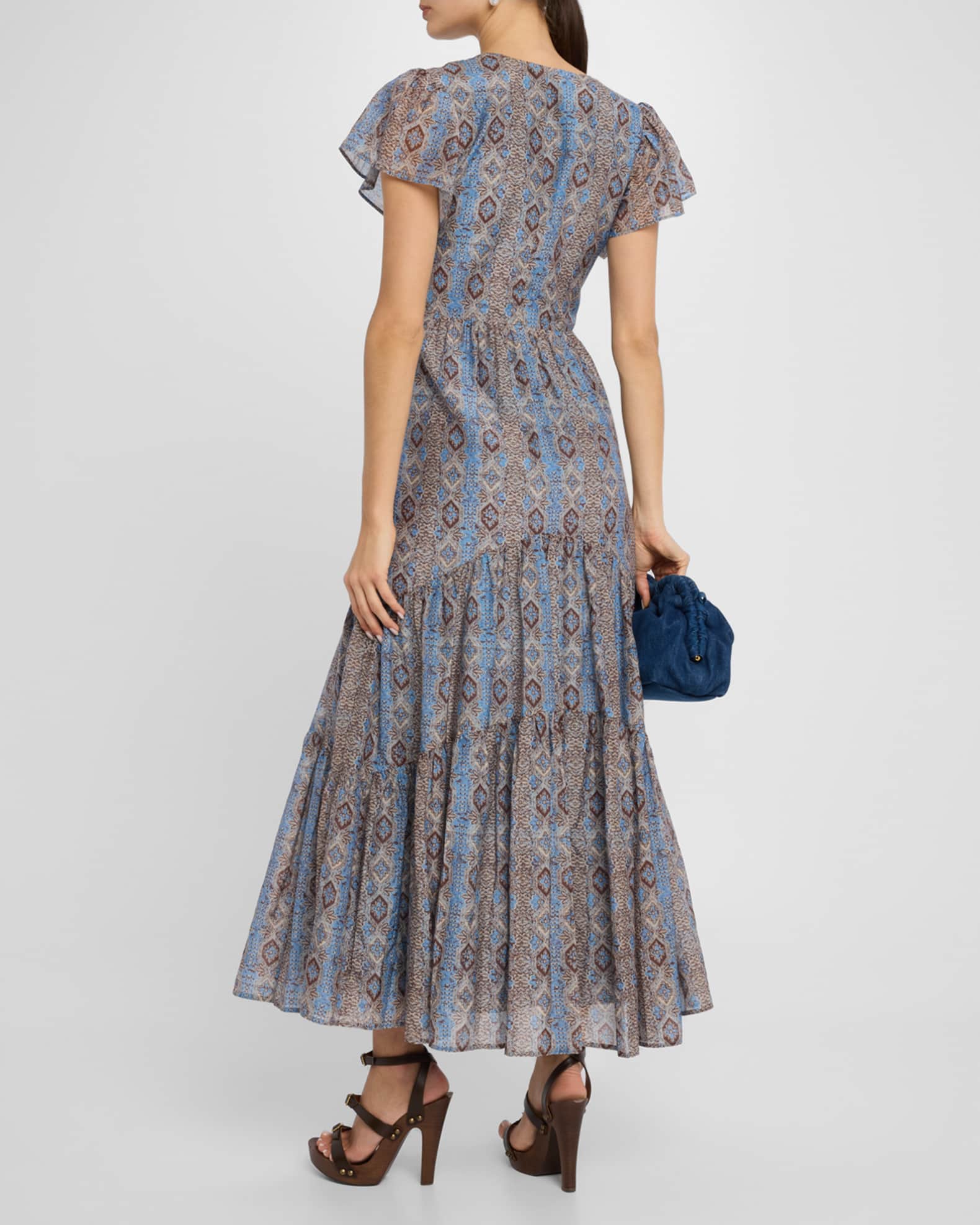 PAIGE Kinga Ribbed V-Neck Maxi Dress | Neiman Marcus