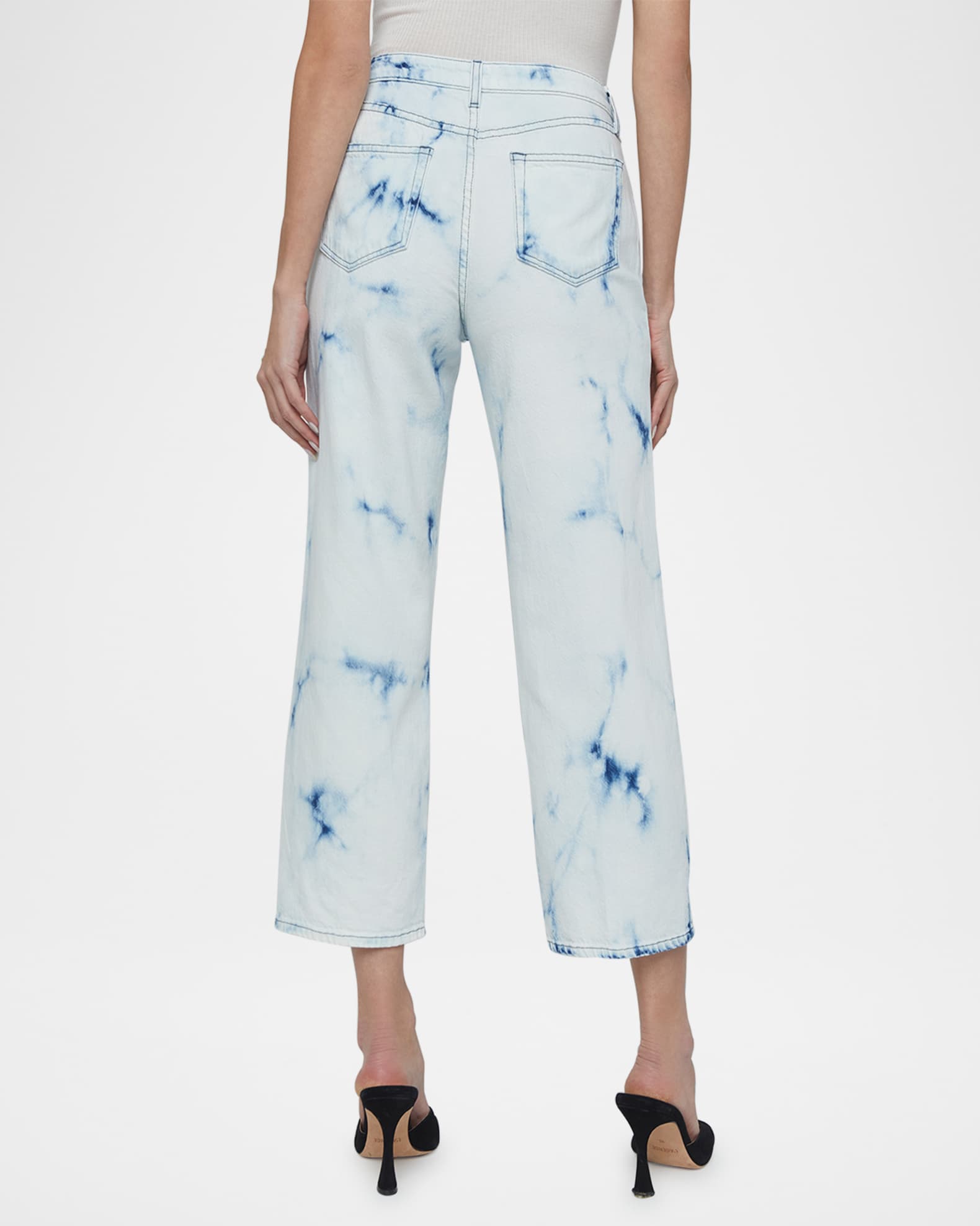 L'Agence June Ultra-High Rise Crop Stovepipe Jeans | Neiman Marcus