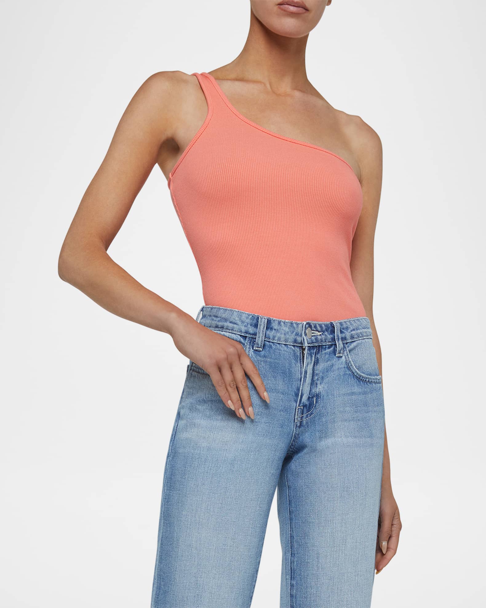 L'Agence Cassidy One-Shoulder Bodysuit | Neiman Marcus