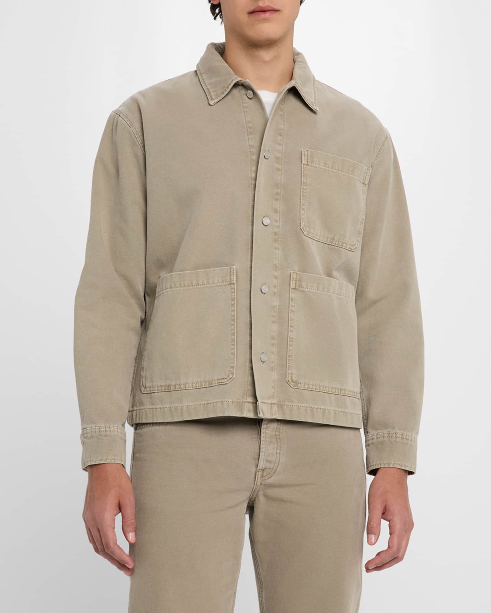 FRAME Men's Canvas Chore Coat | Neiman Marcus