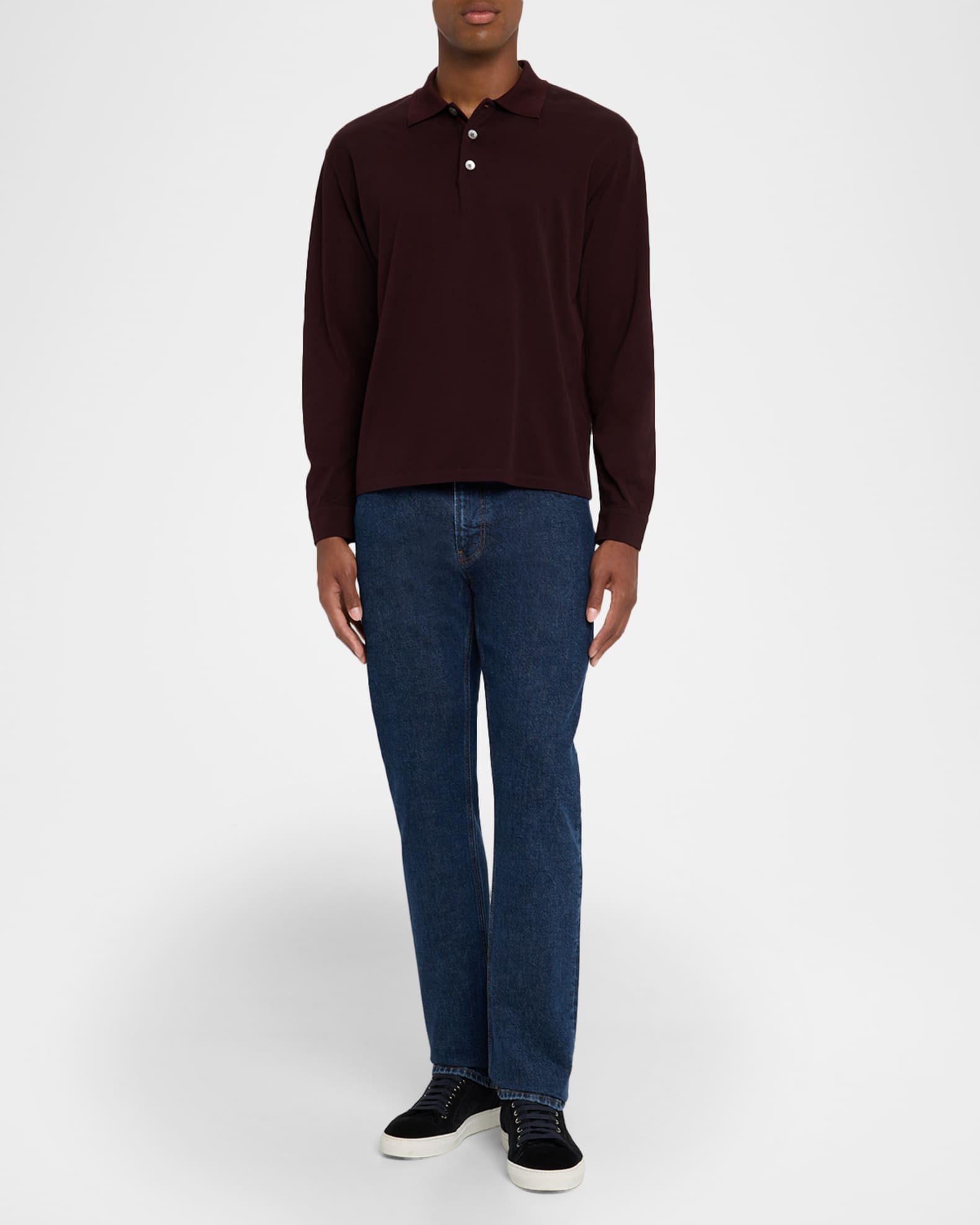 FRAME Men's Light Pique Polo Shirt | Neiman Marcus