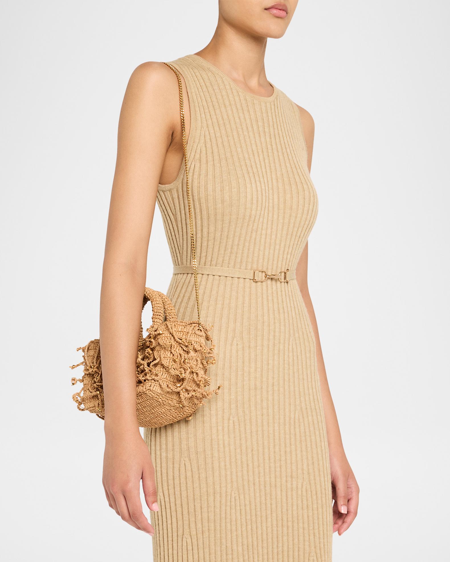Made For A Woman Fanny Spaghetti Fringed Crochet Shoulder Bag | Neiman ...