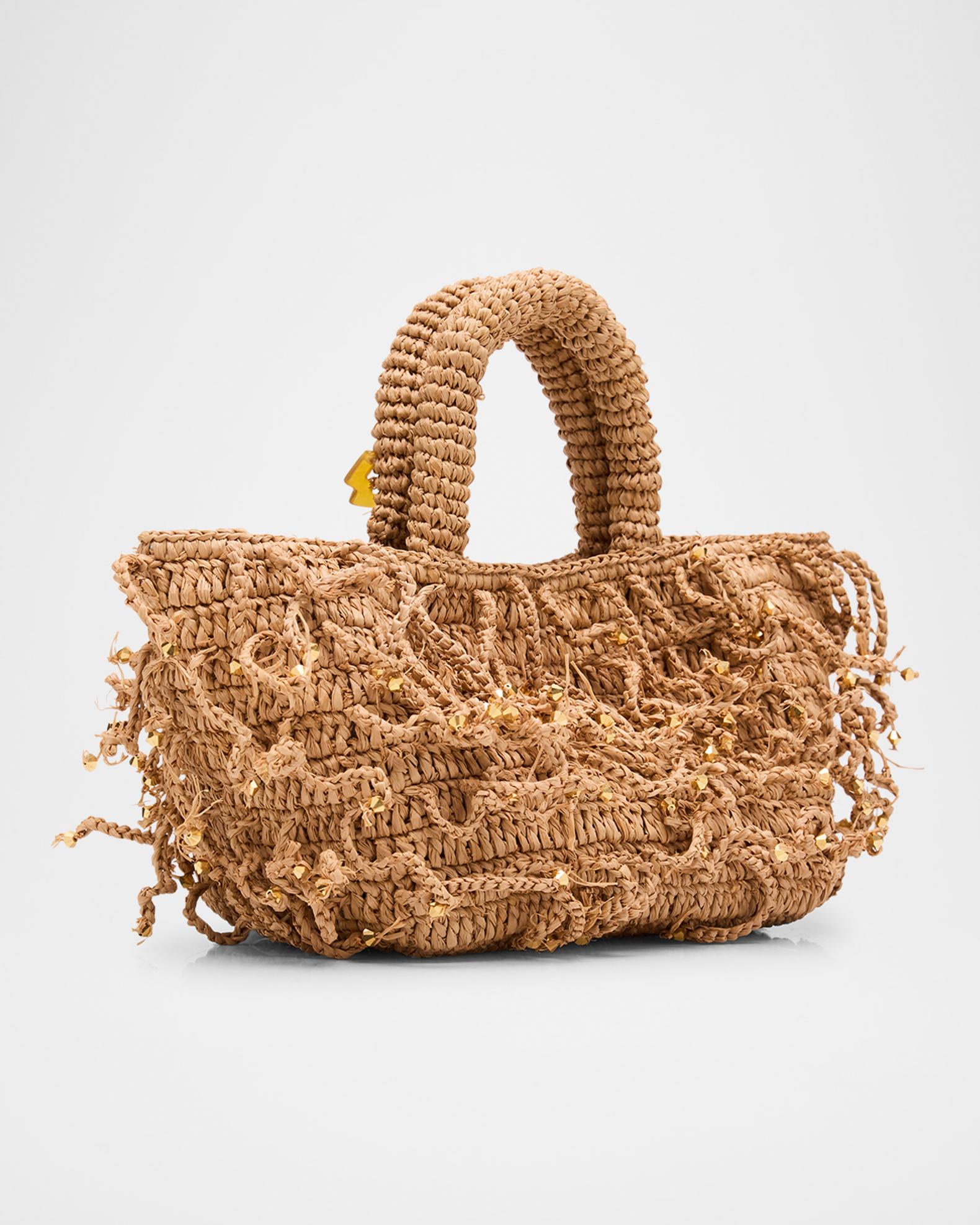 Made For A Woman Fanny Spaghetti Fringed Crochet Shoulder Bag | Neiman ...