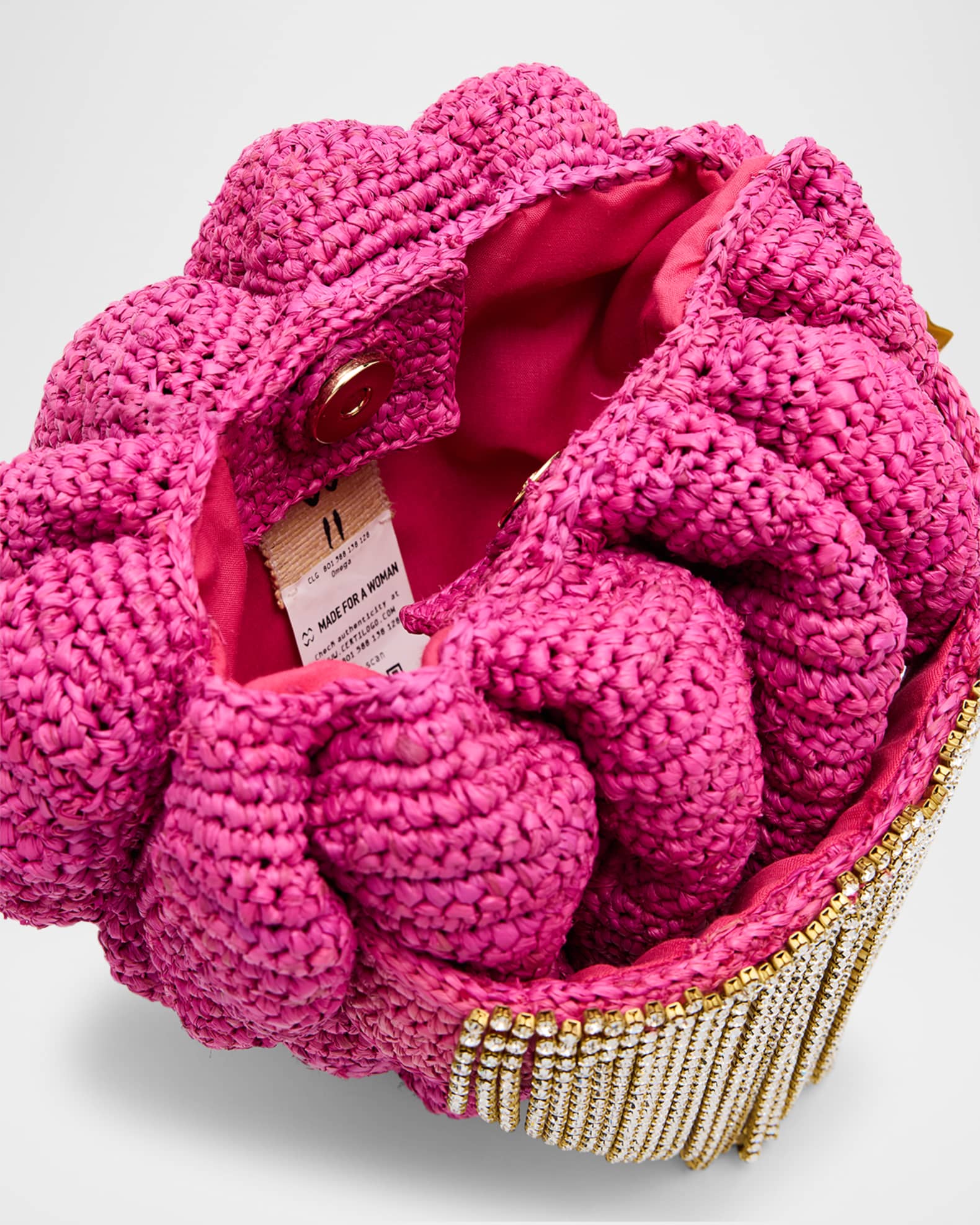 Made For A Woman Bombe Preciosa Crochet Pochette Clutch Bag | Neiman Marcus