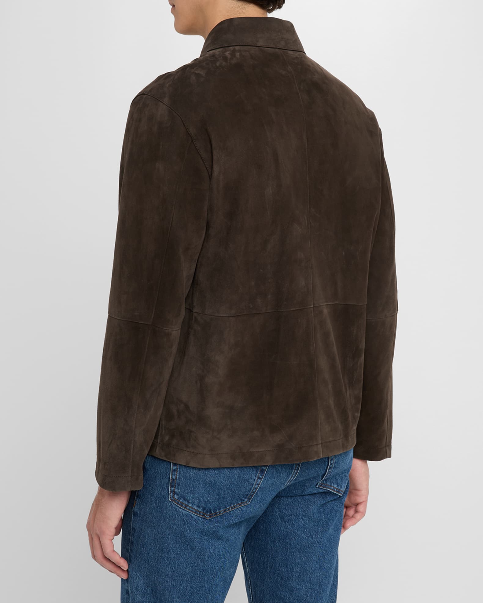 FRAME Men's Suede Chore Coat | Neiman Marcus