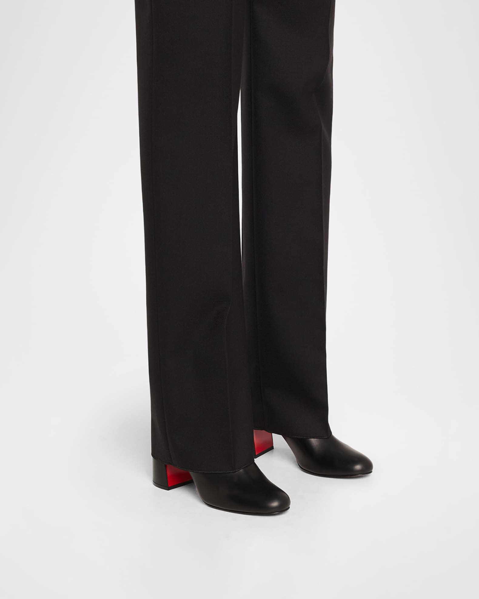 Christian Louboutin 85mm Turelastic Leather Ankle Booties | Neiman Marcus