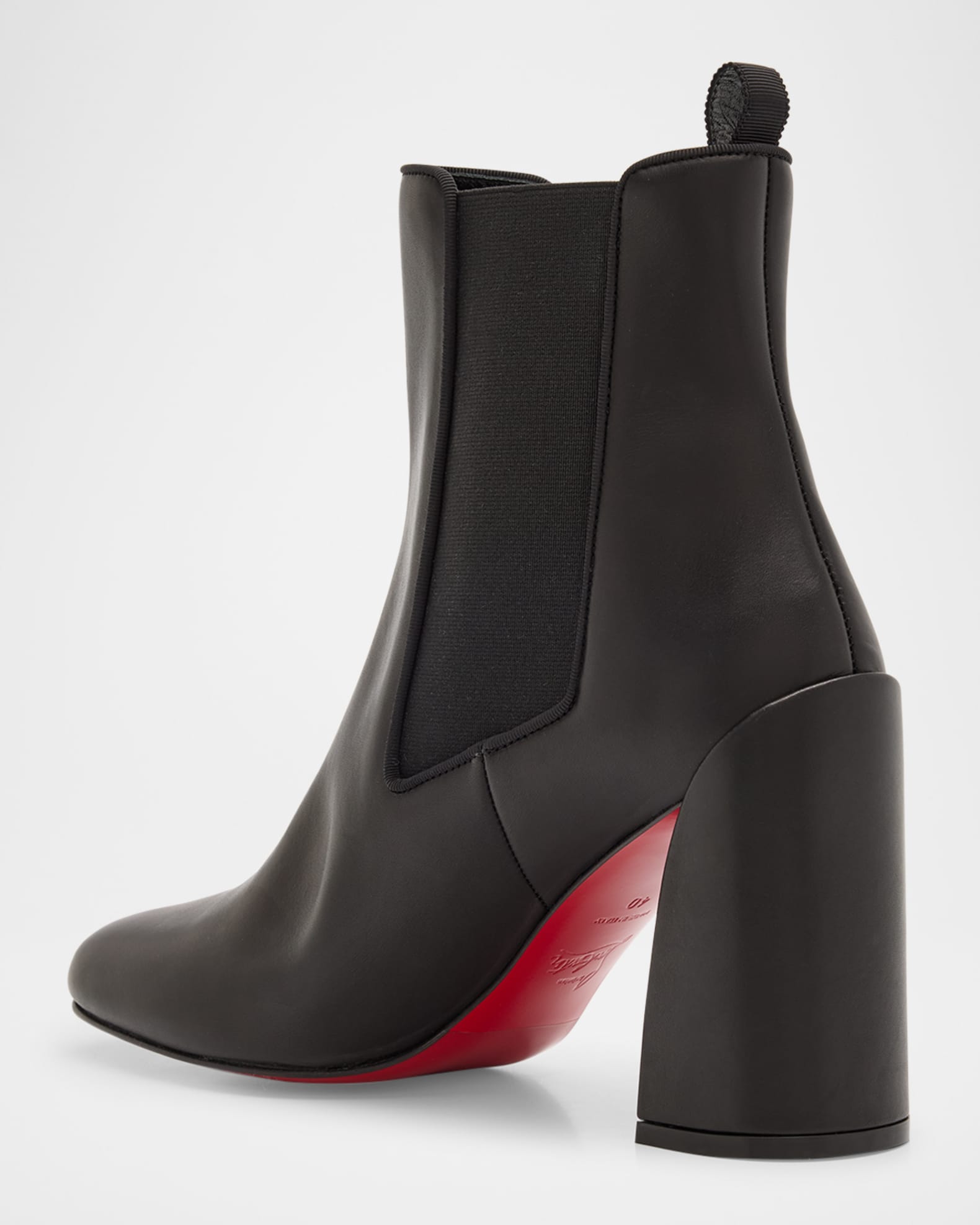 Christian Louboutin 85mm Turelastic Leather Ankle Booties | Neiman Marcus