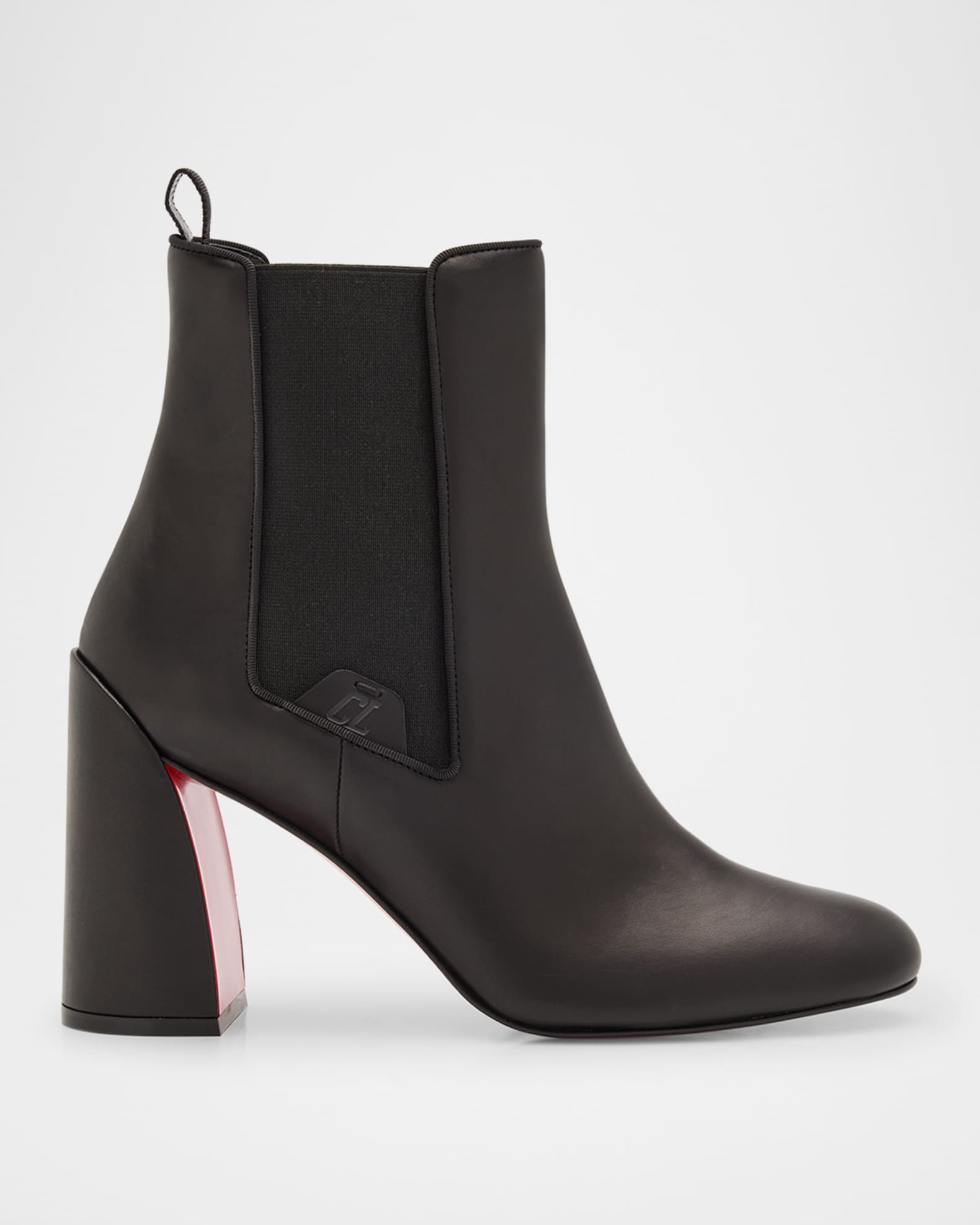 Christian Louboutin 85mm Turelastic Leather Ankle Booties | Neiman Marcus