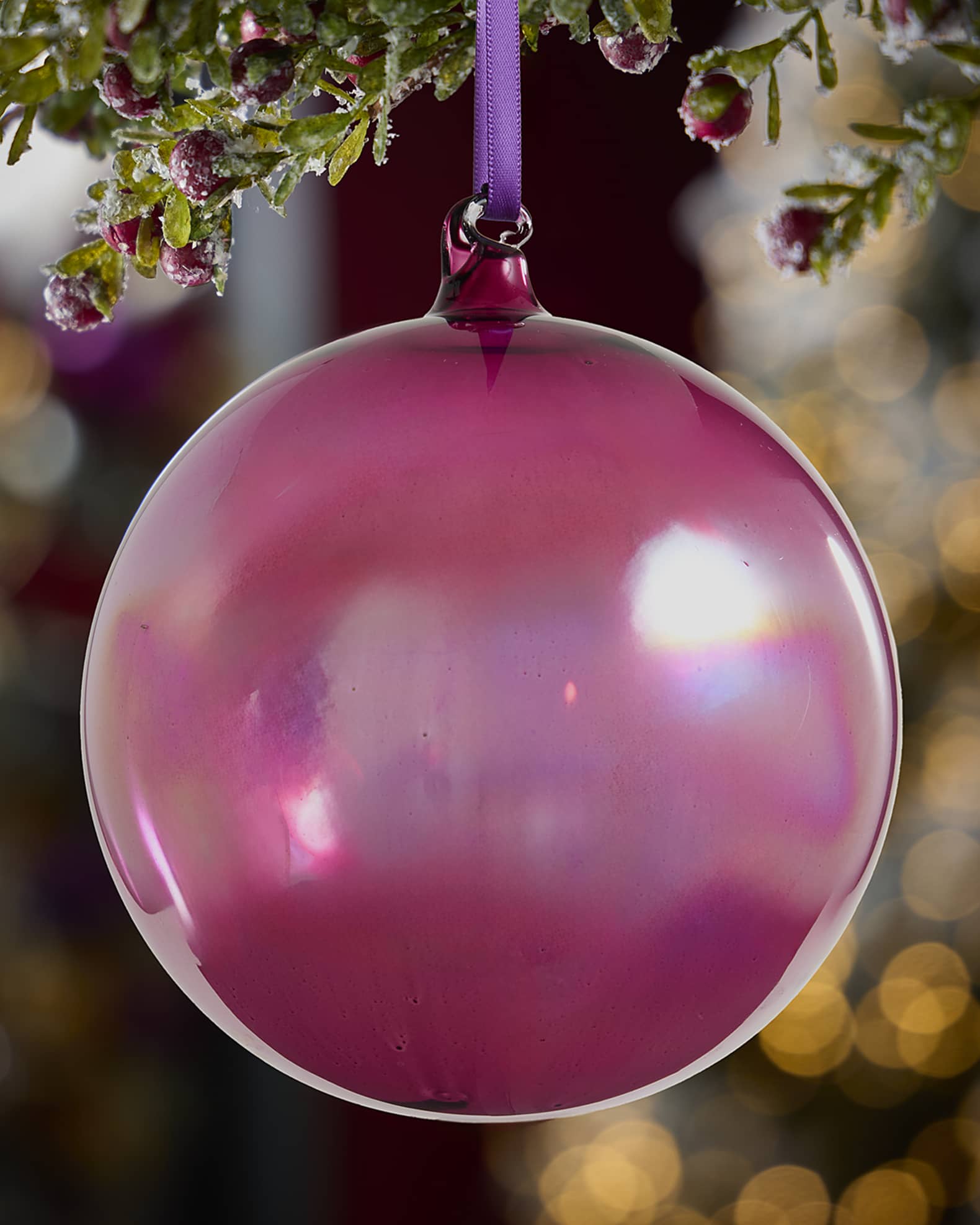 Jim Marvin Royal Plum Ball Ornament | Neiman Marcus