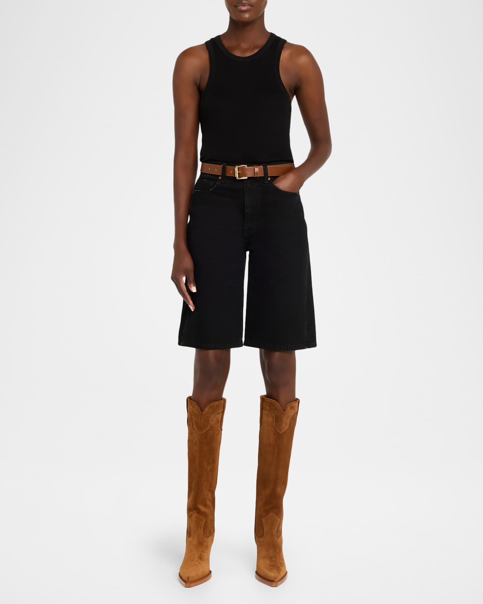 Paris Texas El Dorado Suede Knee-High Boots | Neiman Marcus
