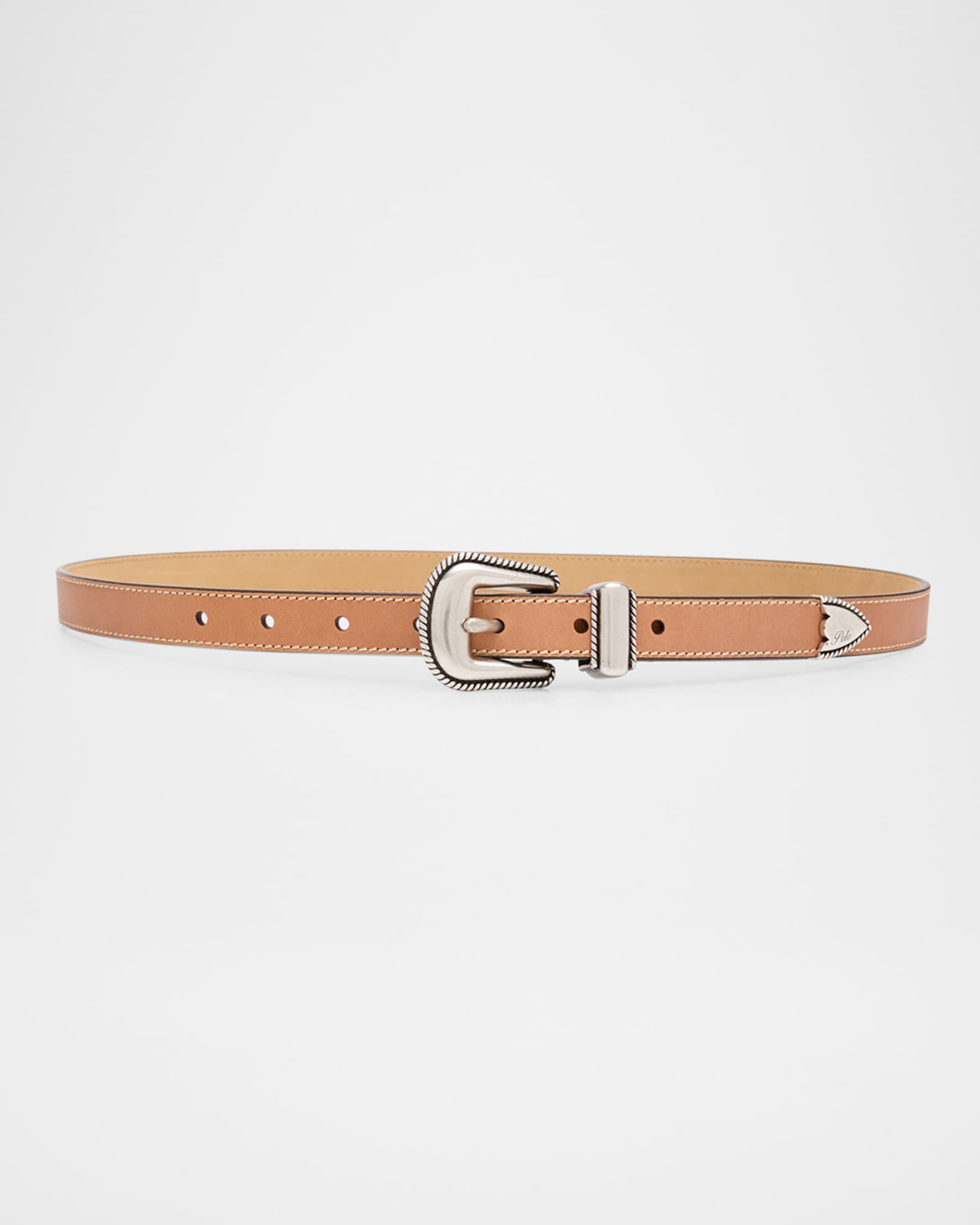 Polo Ralph Lauren Grain Vachetta Leather Skinny Belt Polo Ralph Lauren Grain Vachetta Leather Skinny Belt