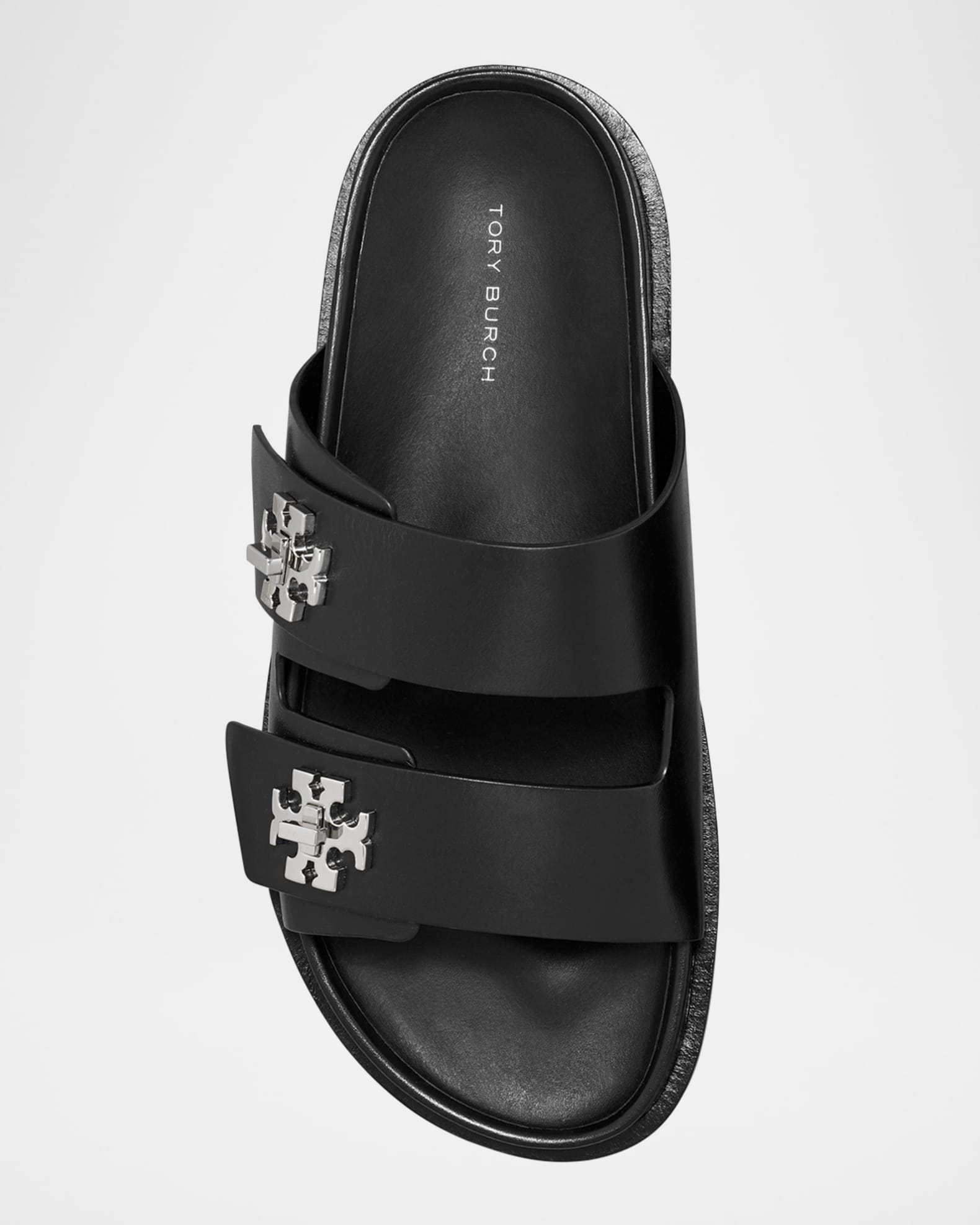 T-Lock Leather Sport Slide Sandals | Neiman Marcus
