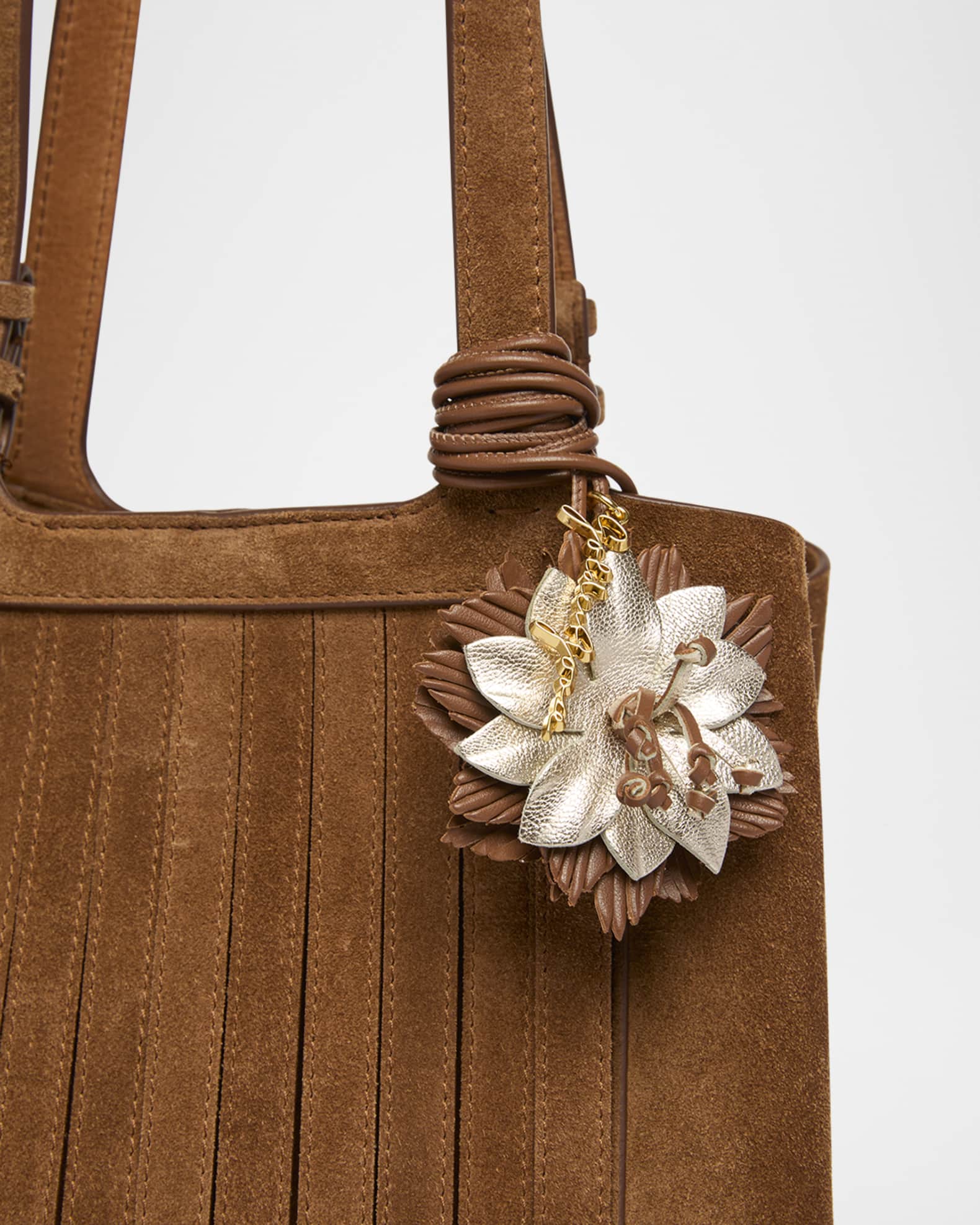 Golden Goose Metallic Leather Flower Bag Charm | Neiman Marcus